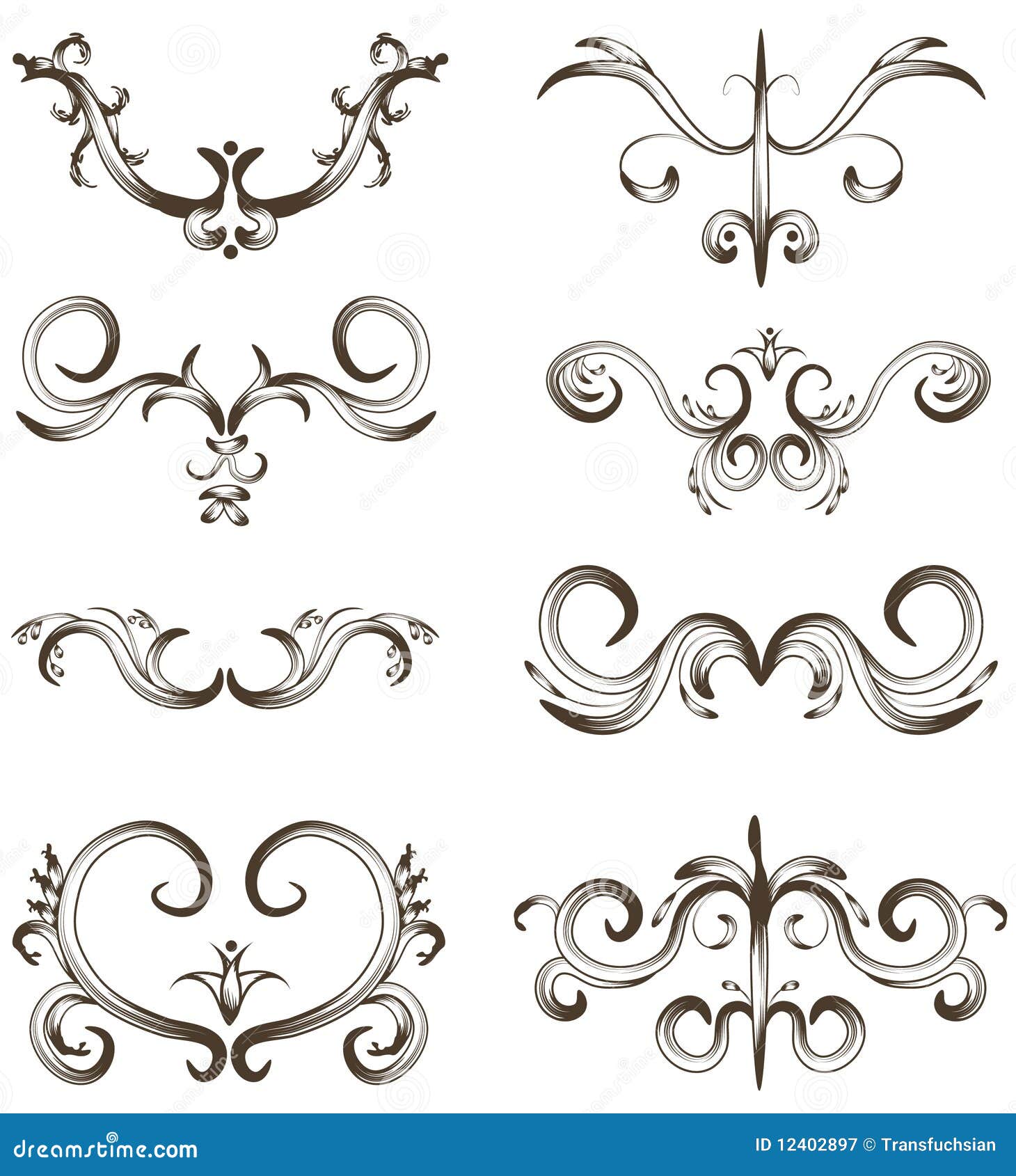 Hand Drawn Detailed Ornament Collection Stock Vector - Illustration of ...