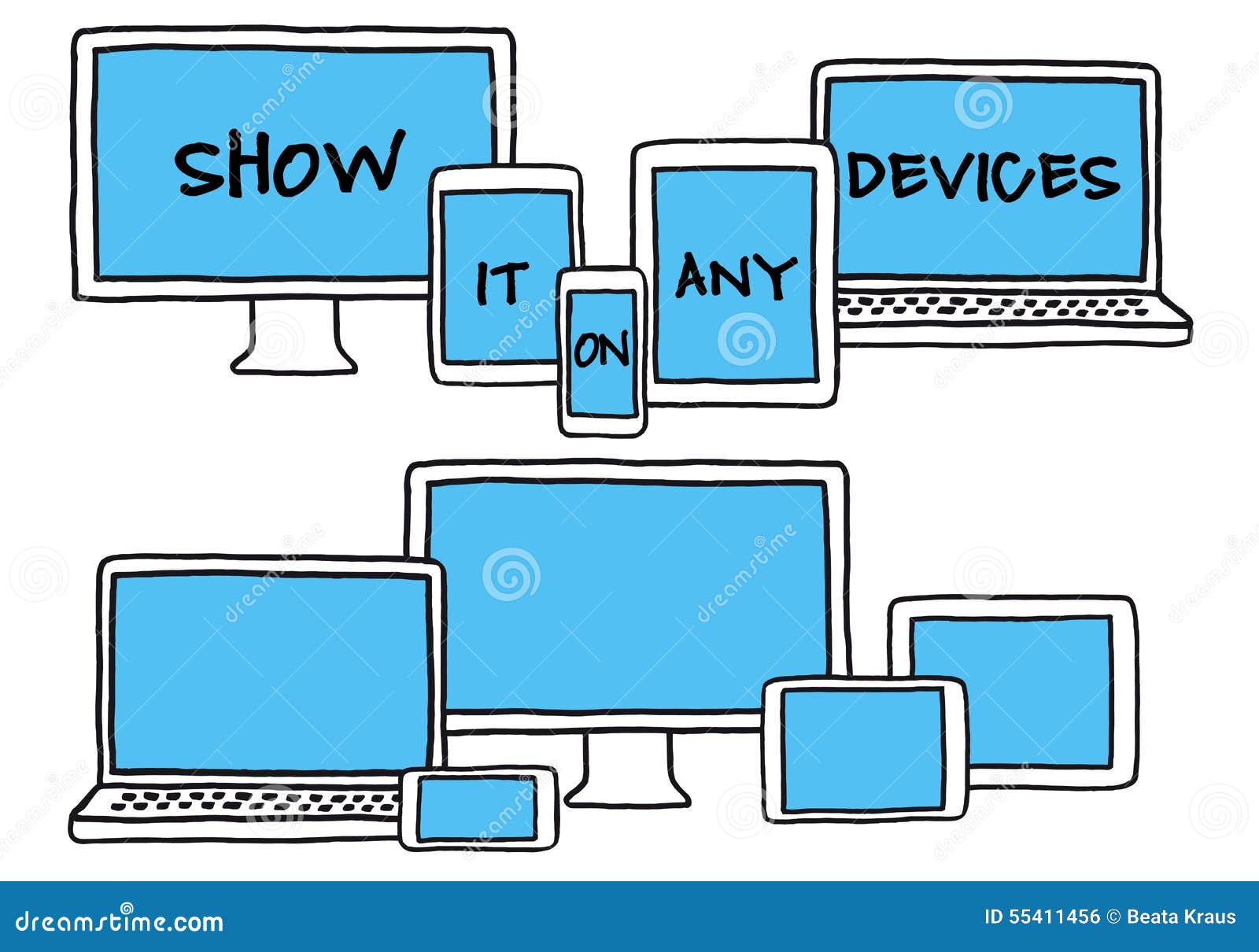 Hand-drawn Devices, Vector Set Stock Vector - Illustration of ...