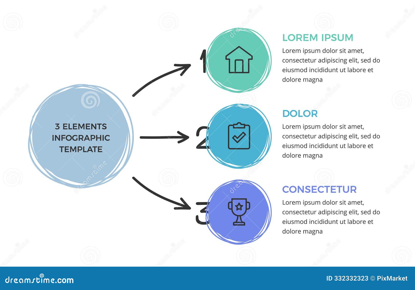 Hand Drawn Diagram Template Stock Illustration - Illustration of banner ...