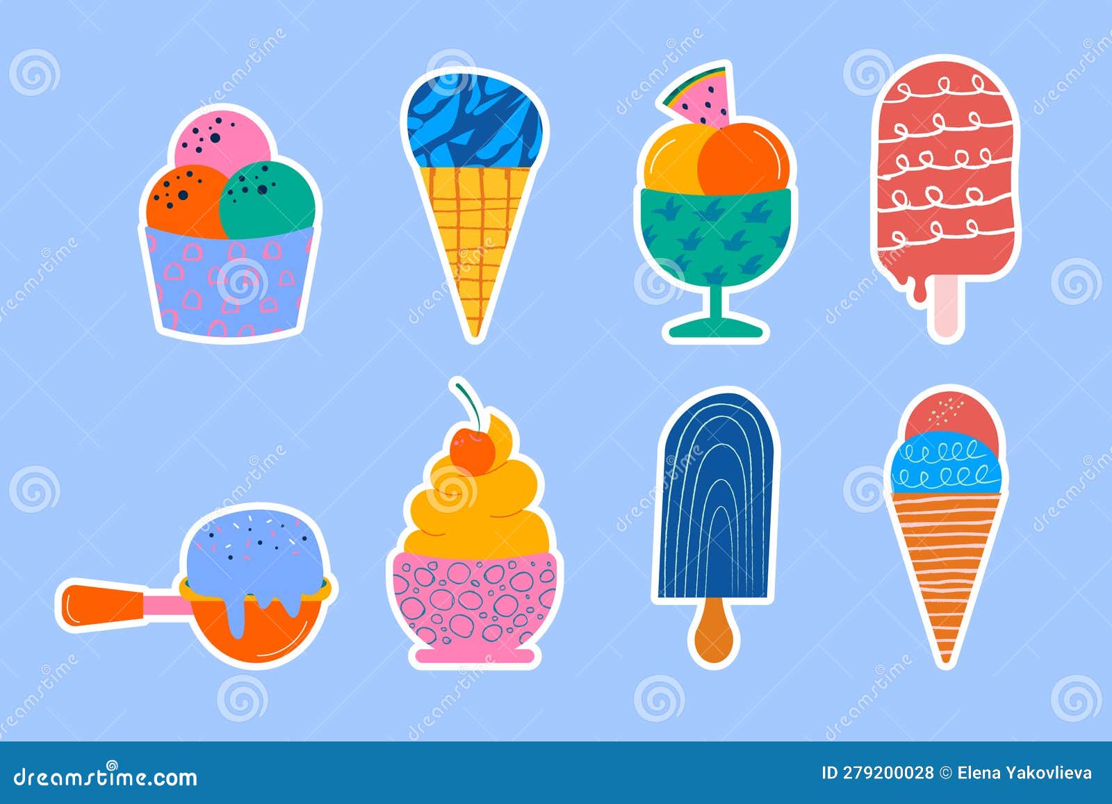 Set Different Stickers.Four Office Sticky With Colorful Buttons Stock ...