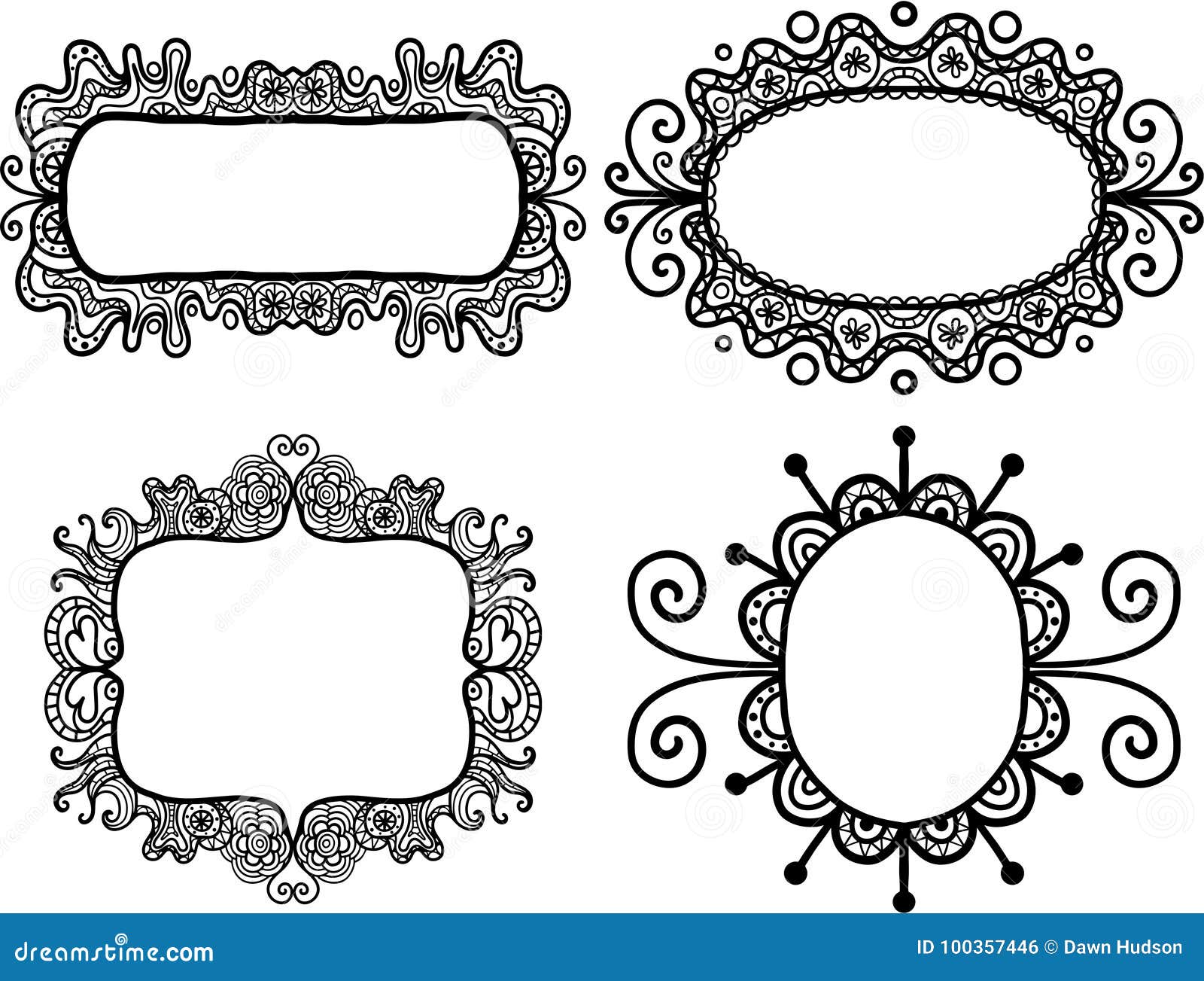 Hand Drawn Doodle Labels stock illustration. Illustration of area ...