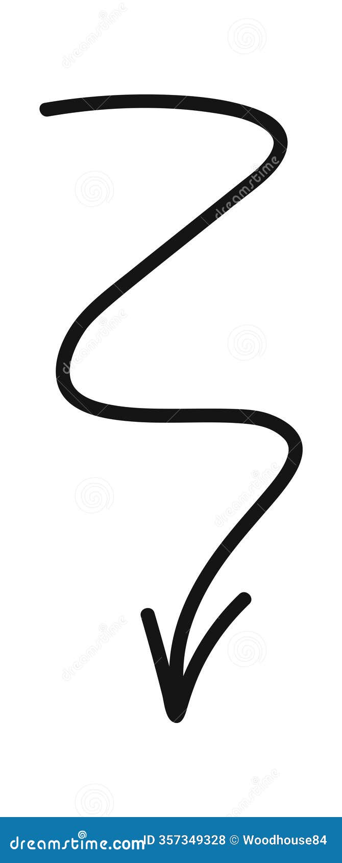 Hand Drawn Direction Arrow Scribble Stock Illustration - Illustration ...