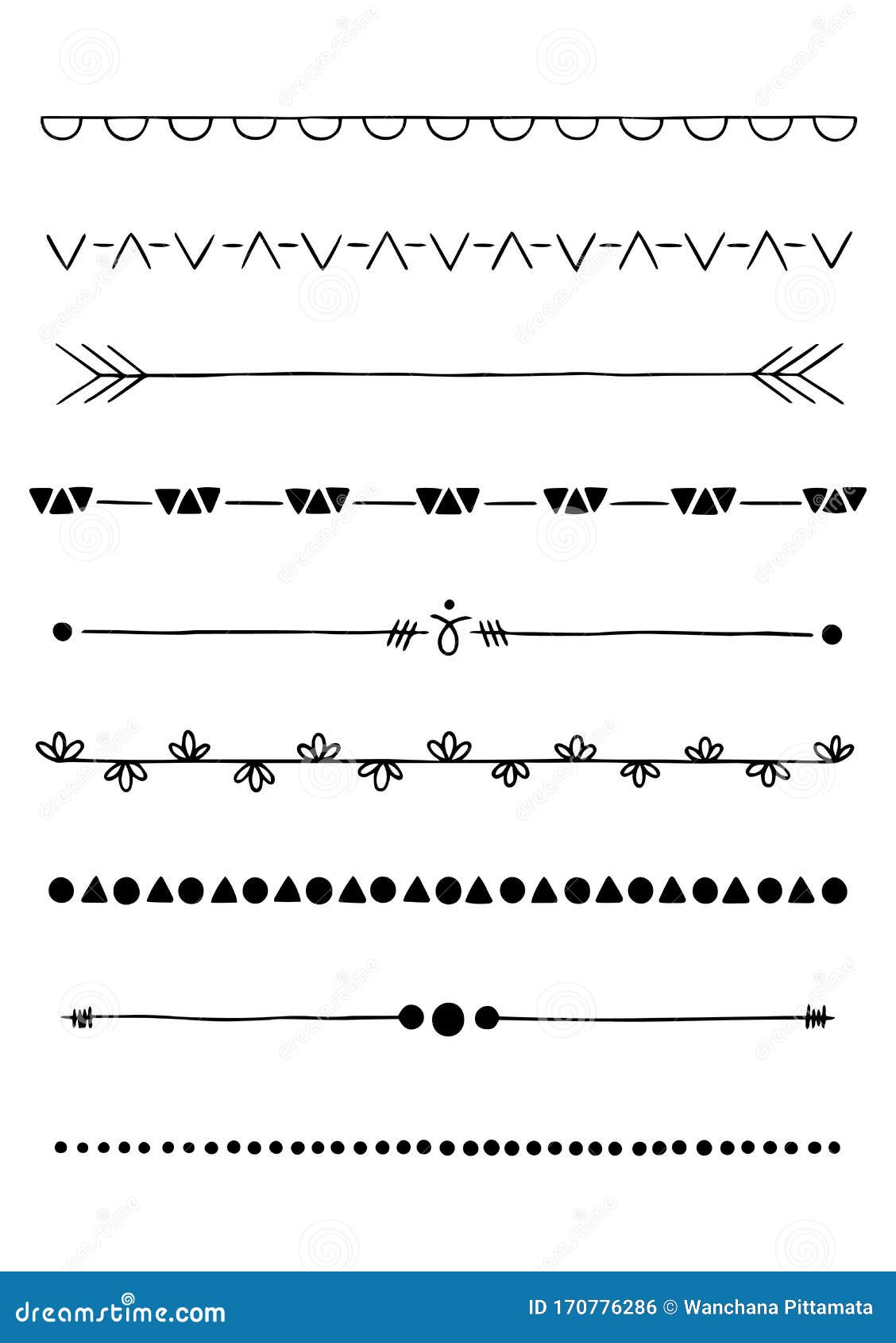 0017 Hand Drawn Dividers stock vector. Illustration of elegant - 170776286