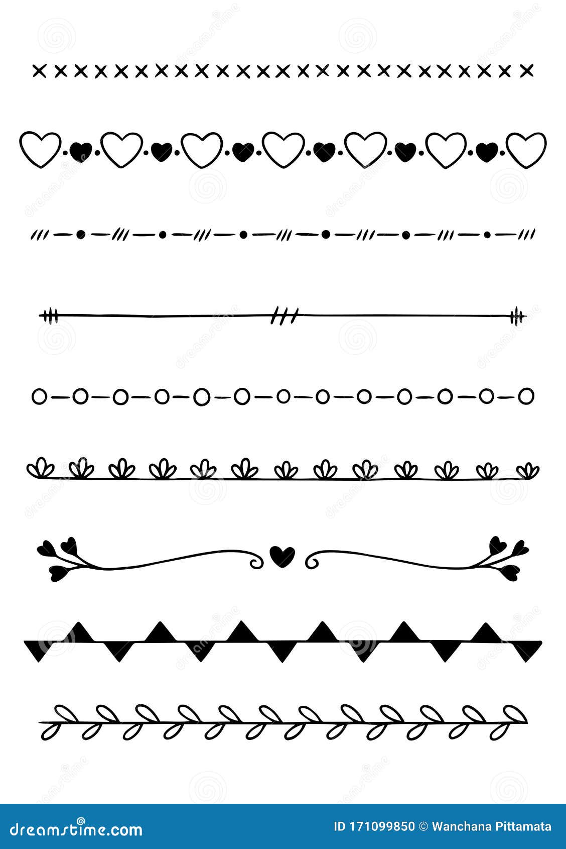 0029 Hand Drawn Dividers stock vector. Illustration of ornament - 171099850