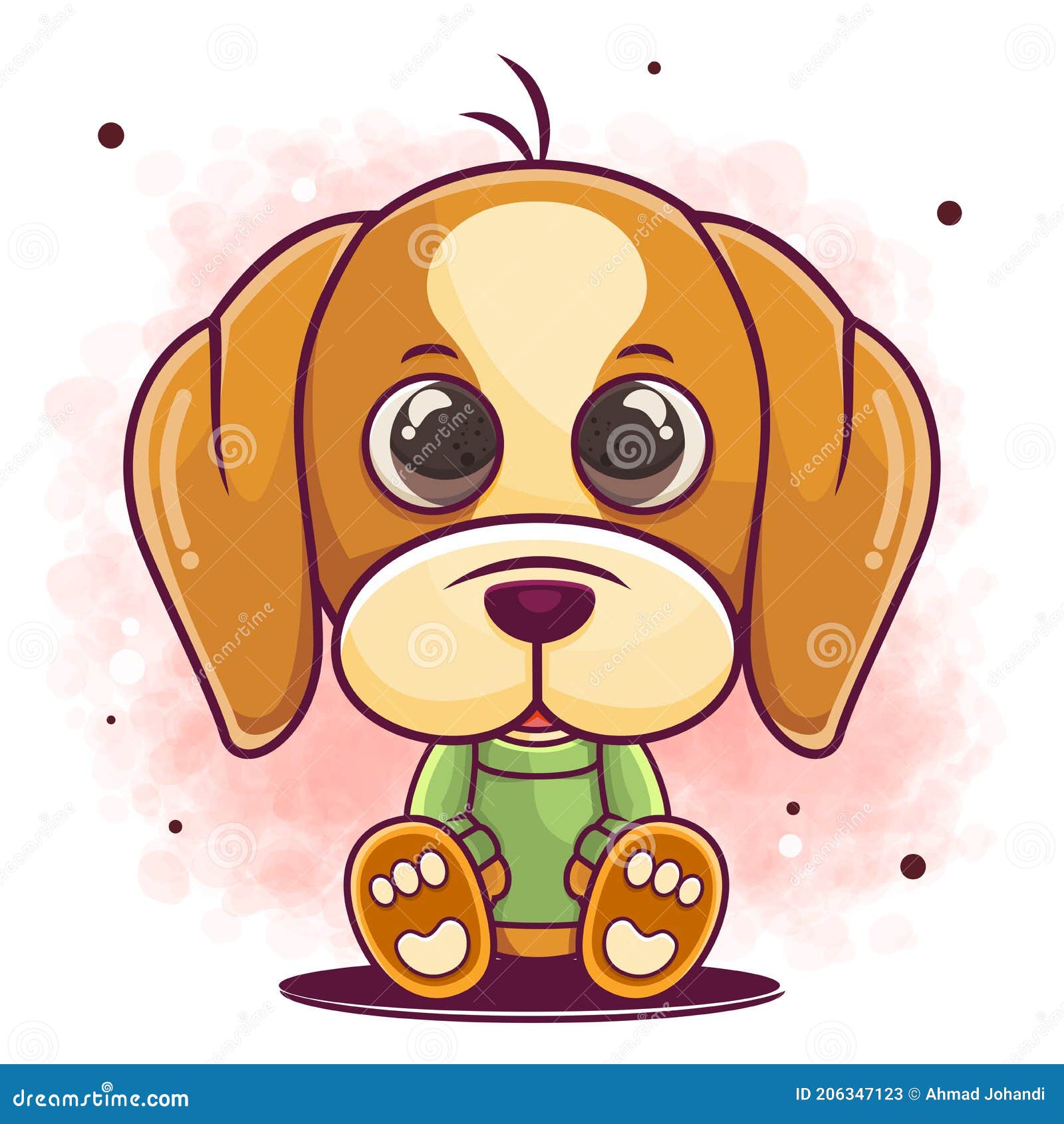 Hand Drawn Dog Cartoon Character Illustration Stock Vector ...