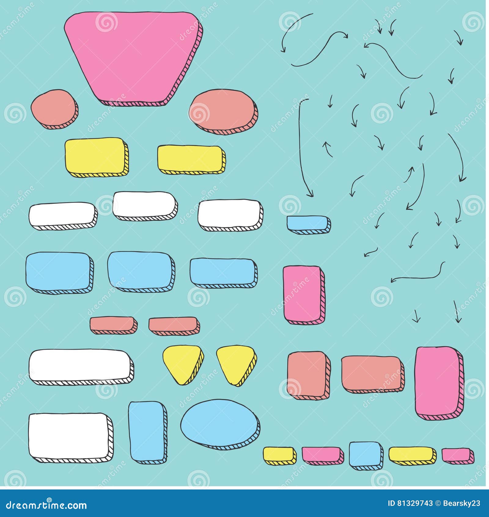 Hand Drawn Doodads, Sketches and Elements Stock Vector - Illustration ...