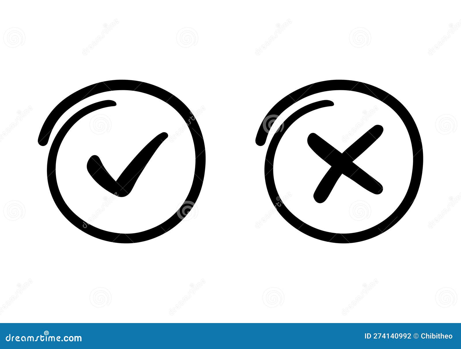 Hand Drawn Doodle Abstract of Checkmark Icon Stock Vector ...