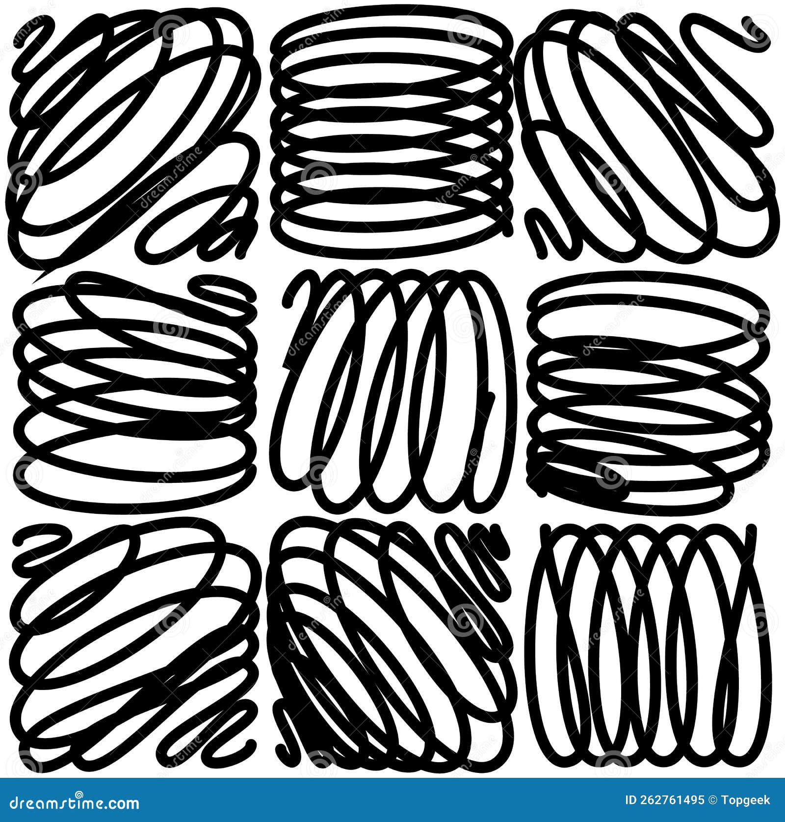 Hand Drawn Doodle Abstract Pattern in Black and White Style, Texture ...