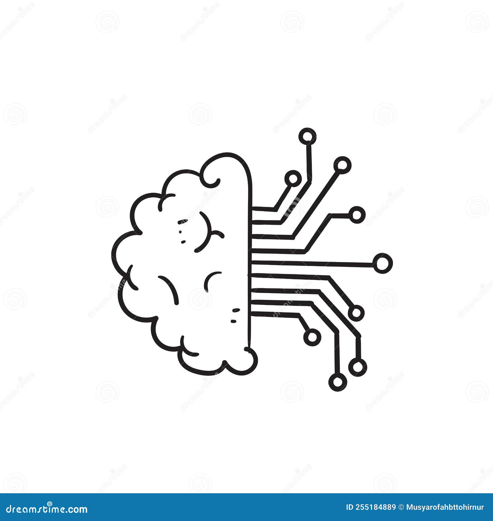 Hand Drawn Doodle Ai Brain Illustration Vector Isolated Stock Vector ... Hand Drawn Doodle Ai Brain Illustration Vector Isolated Stock Vector ...