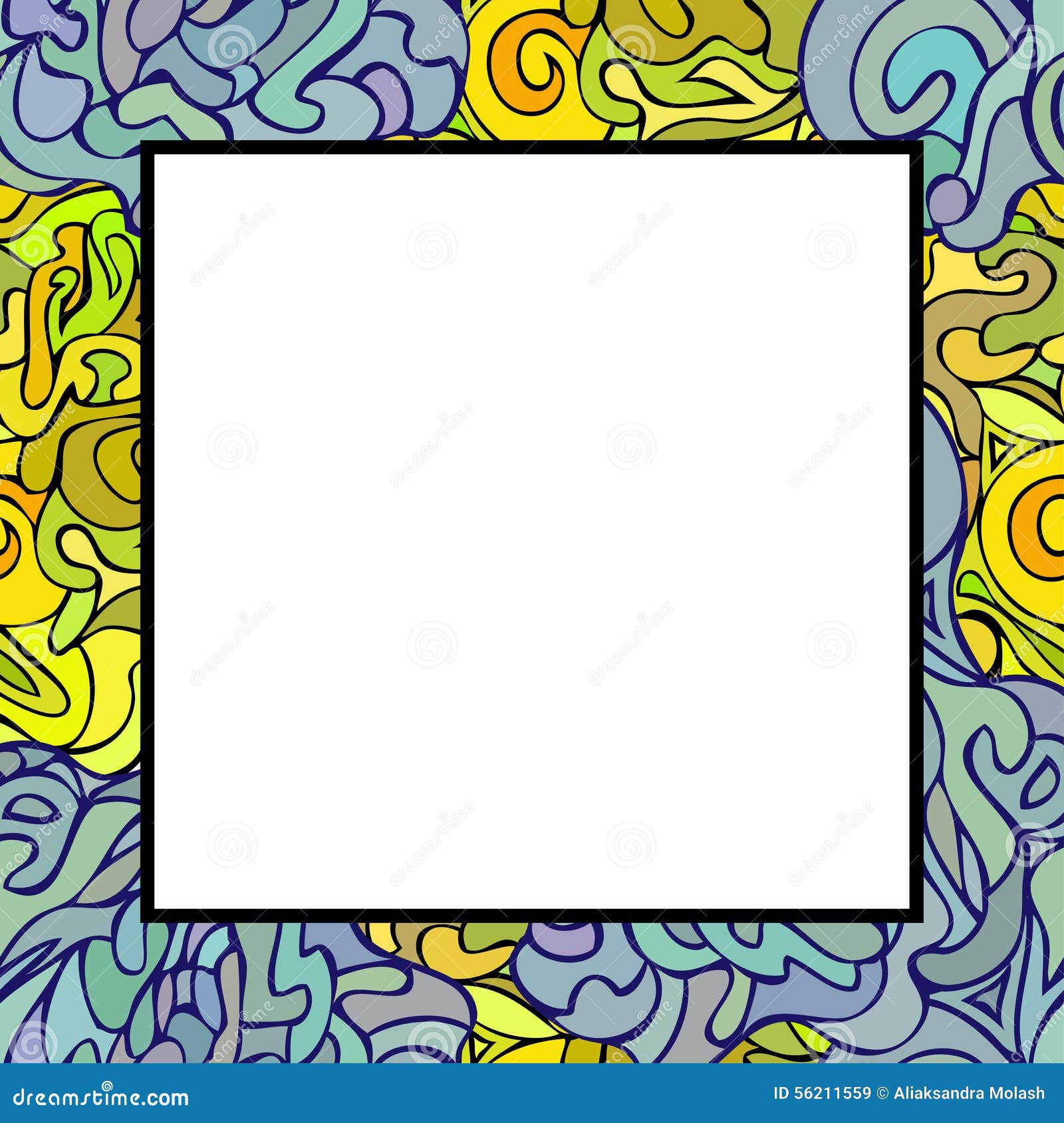 Hand Drawn Doodle Art Frame Stock Vector - Illustration of element ...
