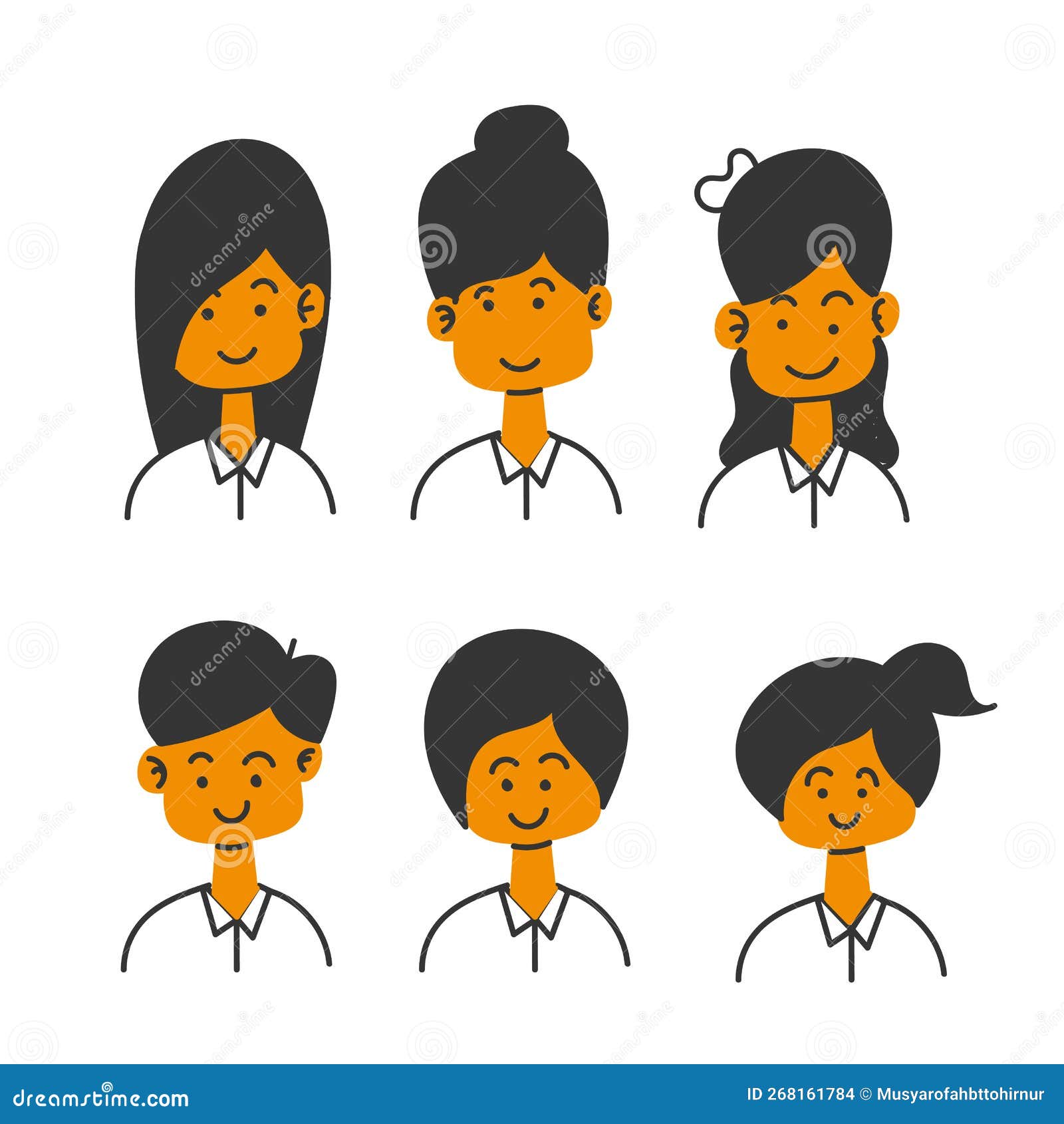Hand Drawn Doodle Avatar Profile Picture Icon Illustration Vector Stock ...