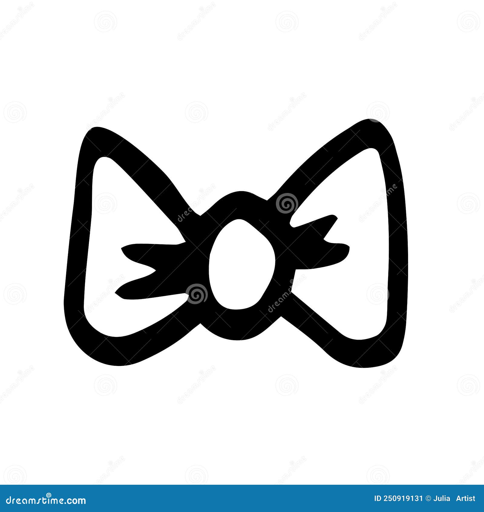Hand-drawn doodle bow stock vector. Illustration of collection - 250919131