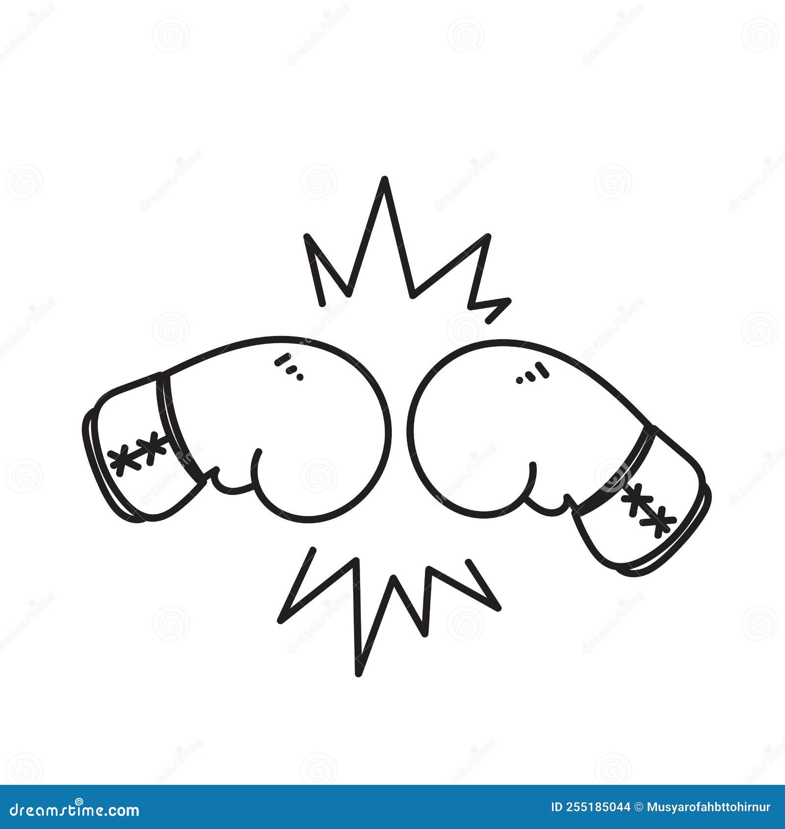 Hand Drawn Doodle Boxing Symbol Illustration Vector Stock Vector ...