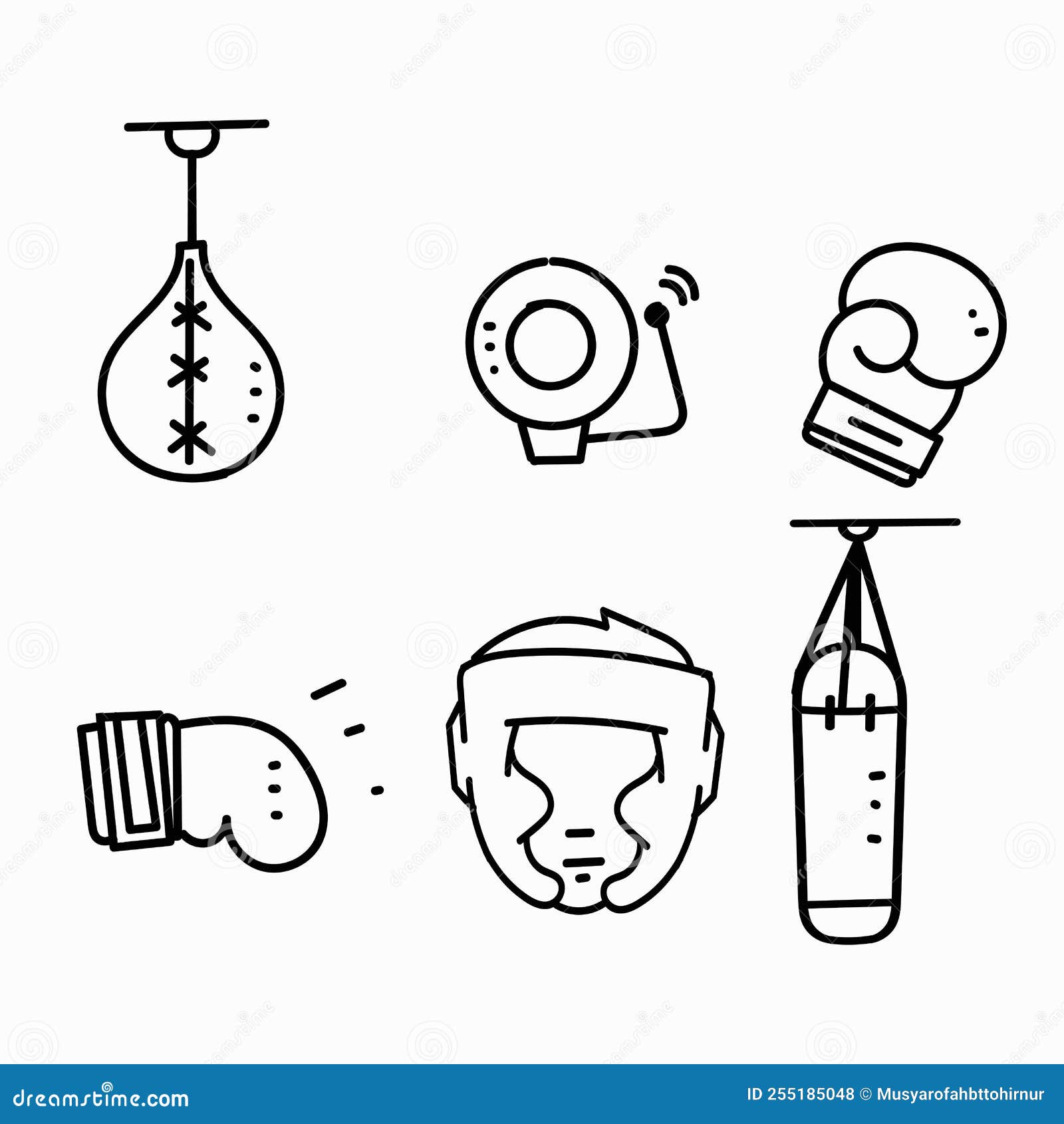 Hand Drawn Doodle Boxing Symbol Illustration Vector Stock Vector ...