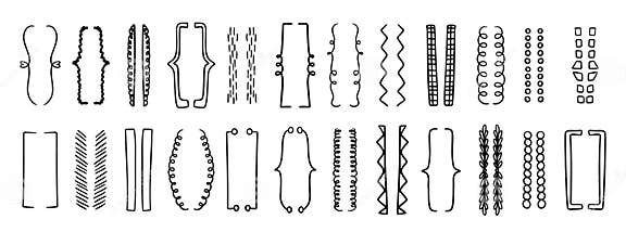 Hand Drawn Doodle Brackets Set. Scribble Brackets and Drawing in Black ...