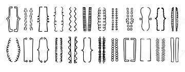 Hand Drawn Doodle Brackets Set. Scribble Brackets and Drawing in Black ...