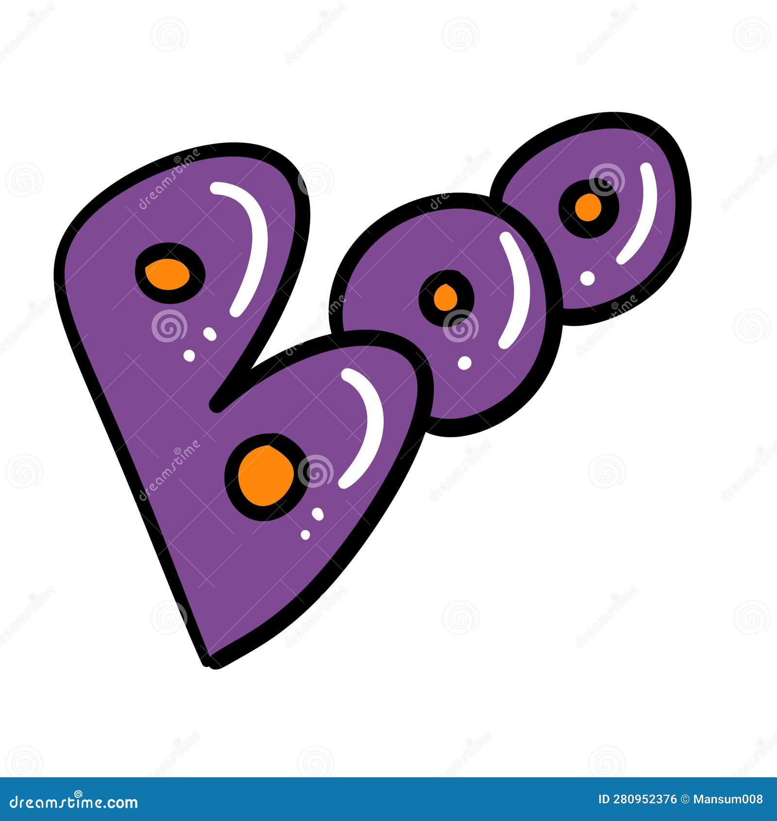 Hand Drawn Doodle Cartoon Style , Boo Text Stock Illustration ...