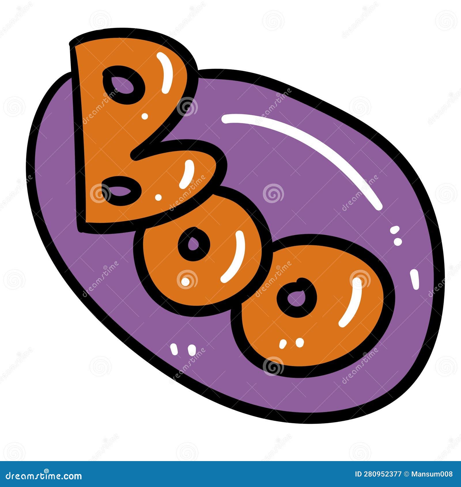 Hand Drawn Doodle Cartoon Style , Boo Text Stock Illustration ...