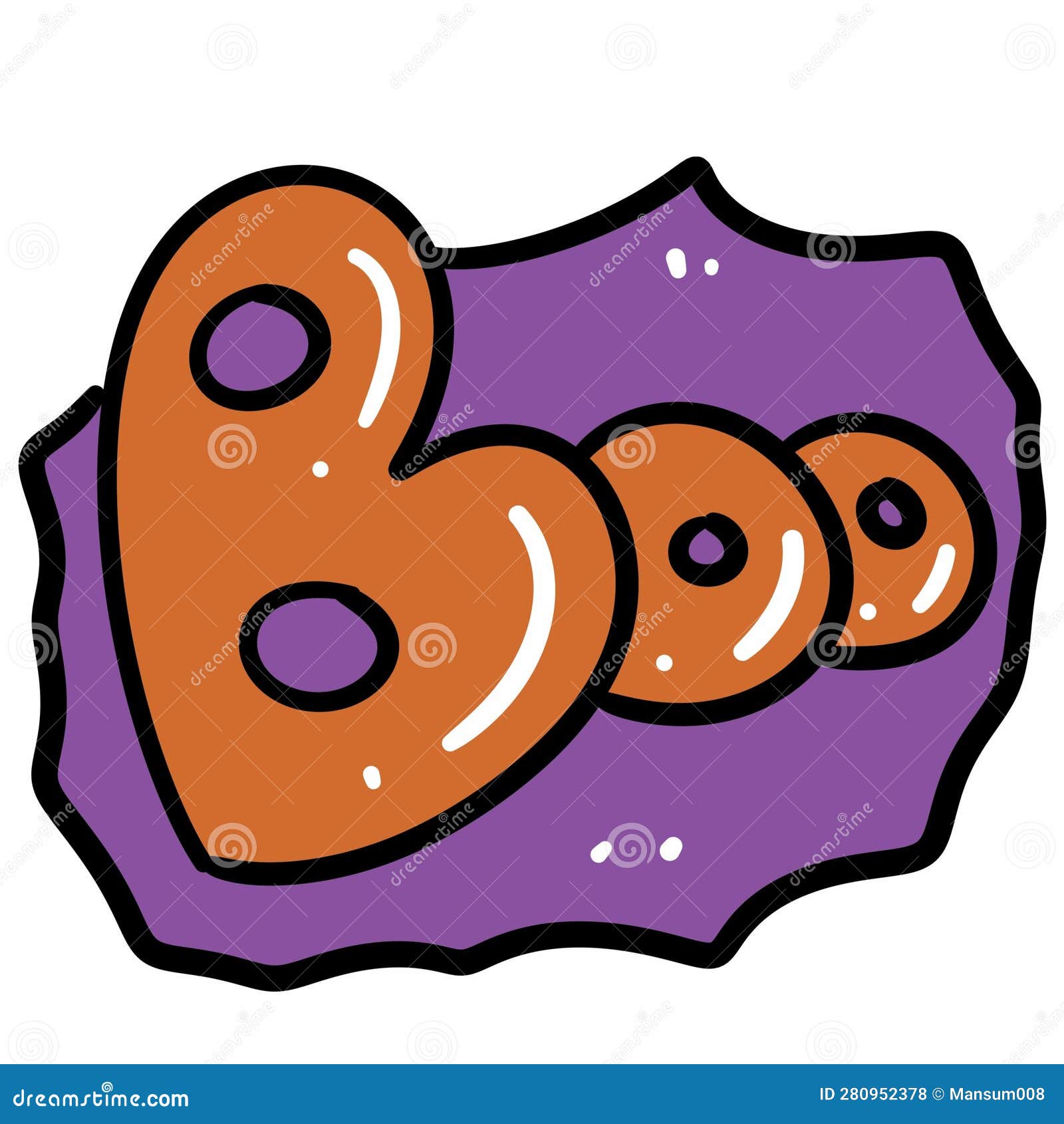 Hand Drawn Doodle Cartoon Style , Boo Text Stock Illustration ...