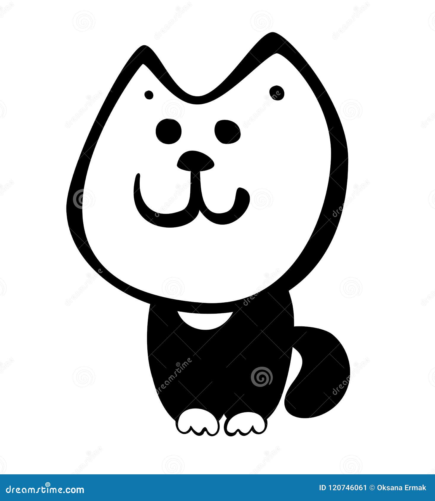 Hand Drawn Doodle Cat Icon stock illustration. Illustration of abstract ...