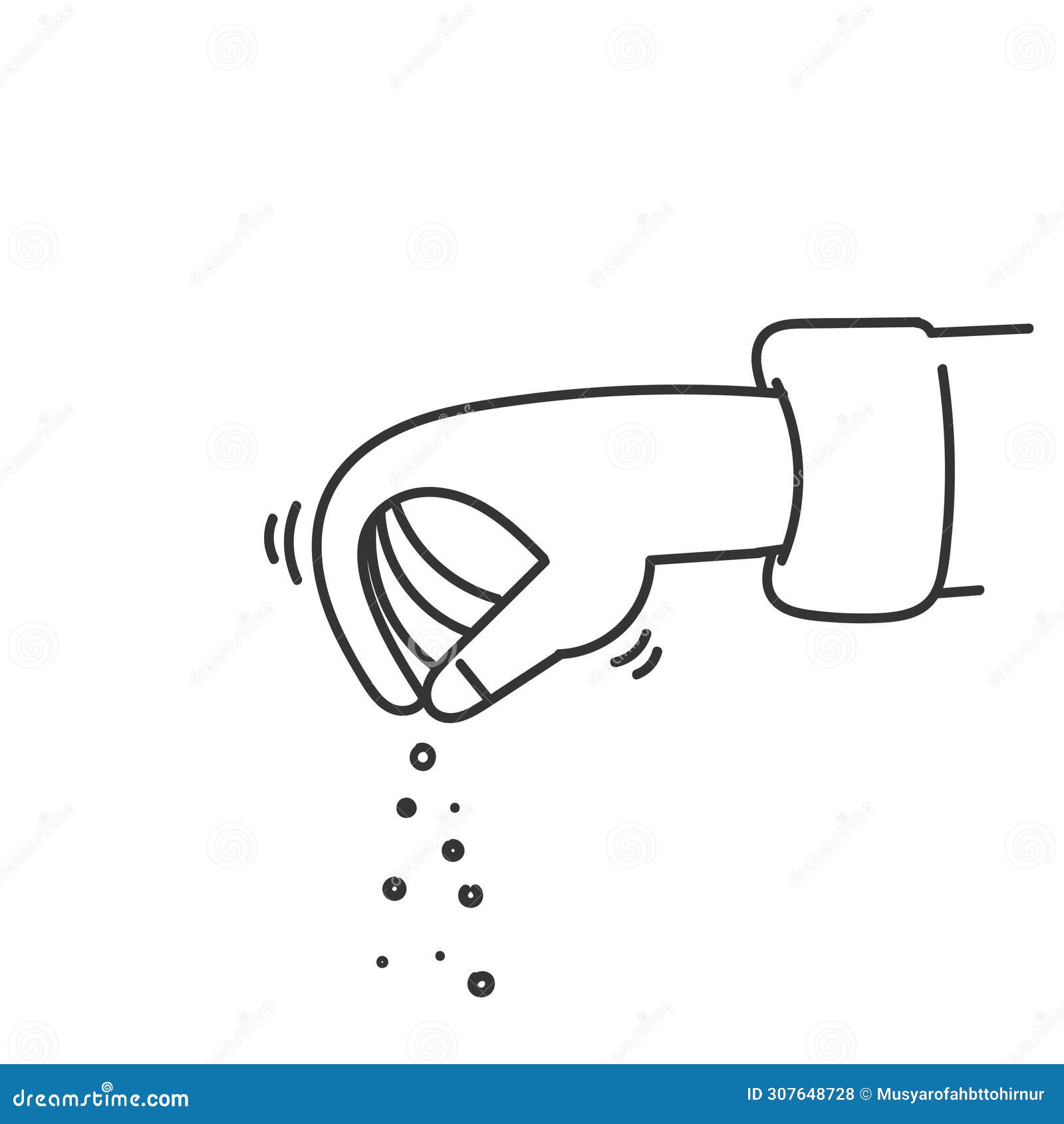 Hand Drawn Doodle Chef Hand Sprinkling Spices Stock Vector ...