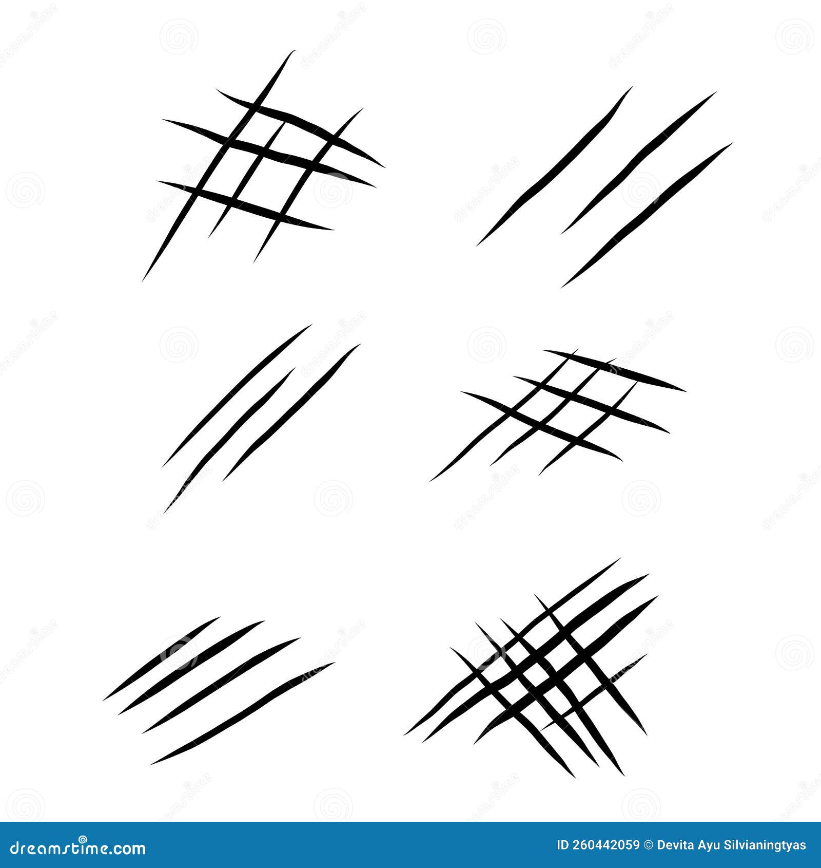 Red Claw Mark. Vertical Scratches. Slit, Incision Dynamic Lines. Tear ...