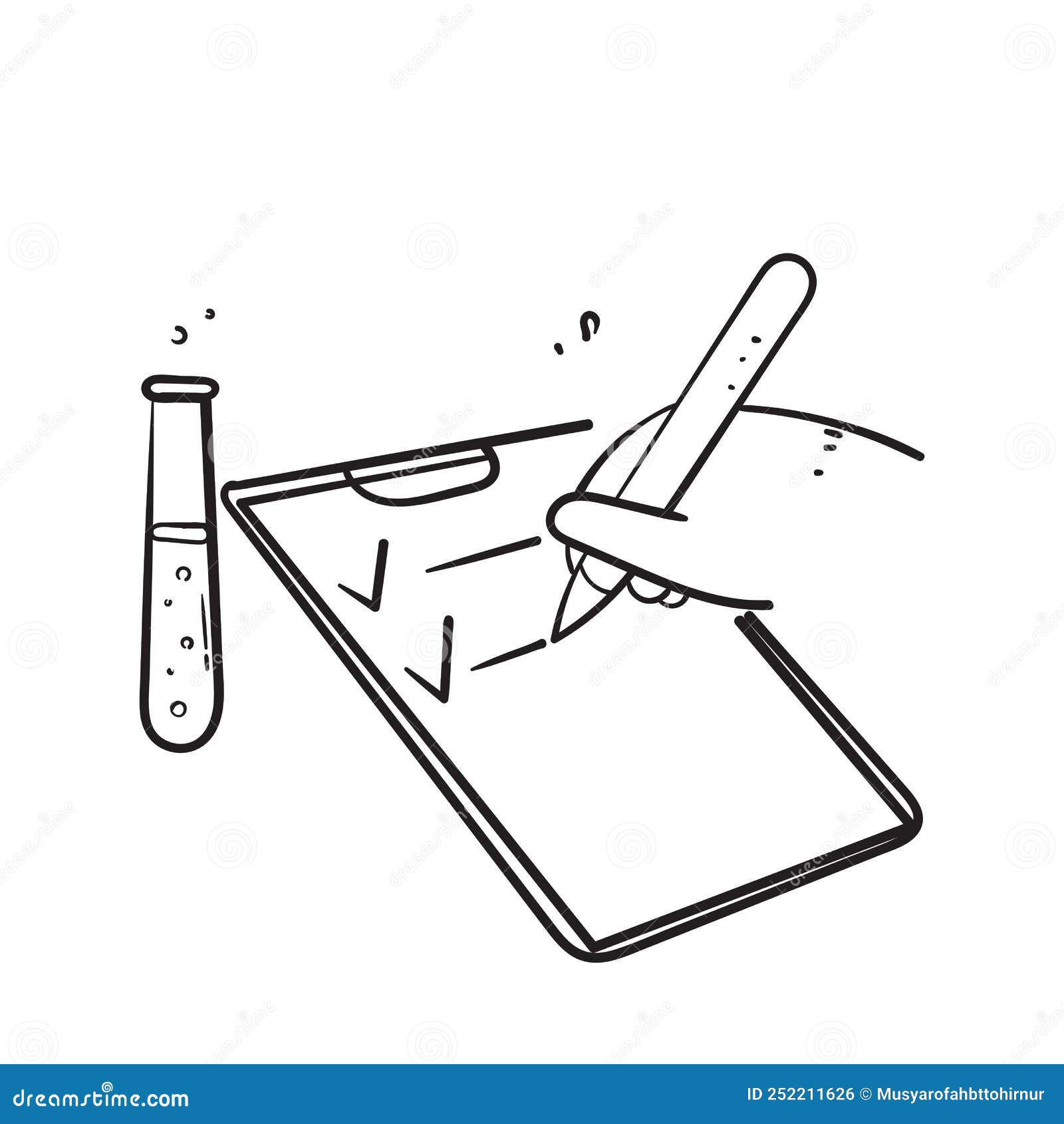 Hand Drawn Doodle Clinical Analysis Icon Illustration Stock Vector ...