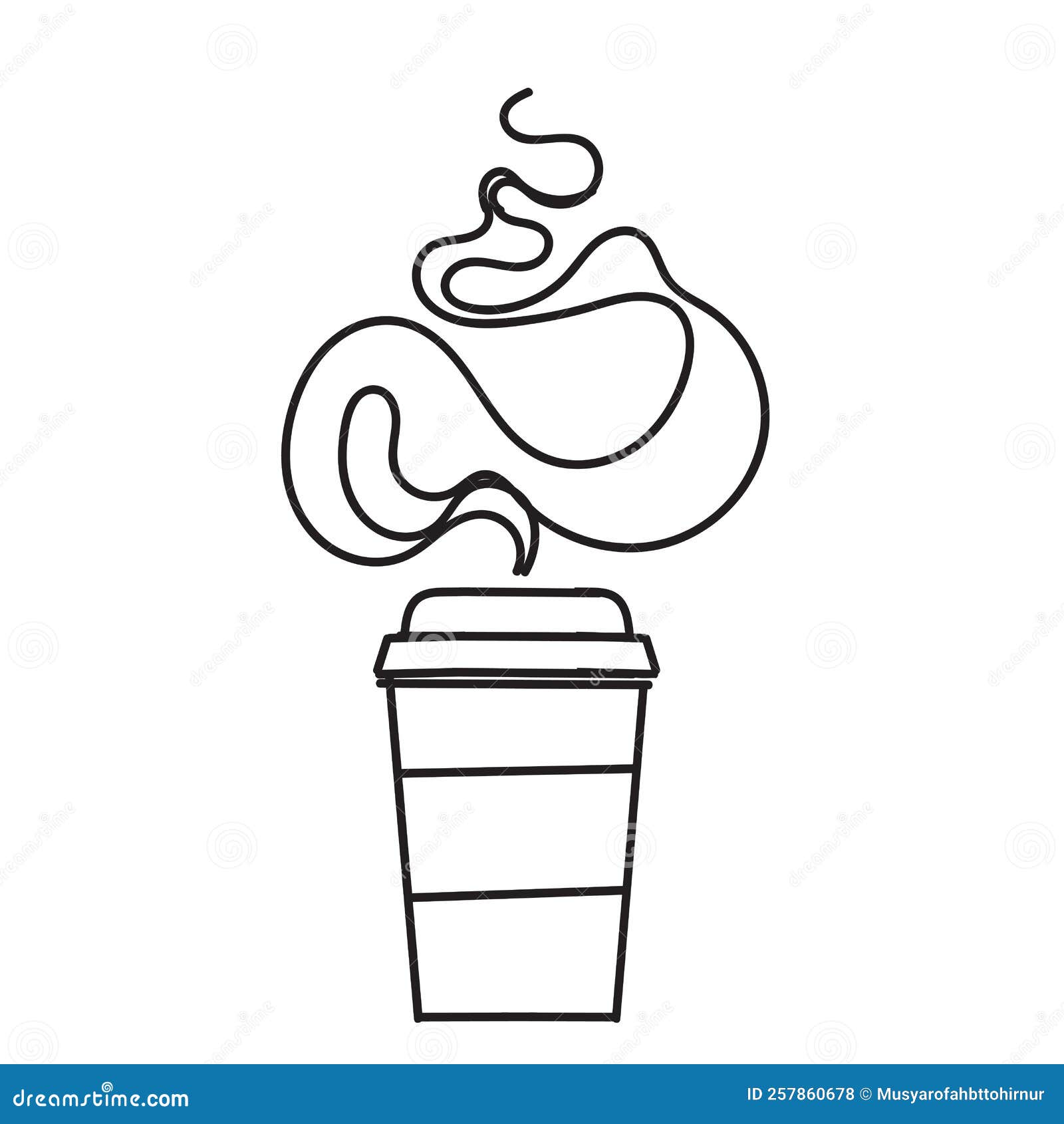 Hand Drawn Doodle Coffee Cup Illustration Vector Isolated Stock Vector ...
