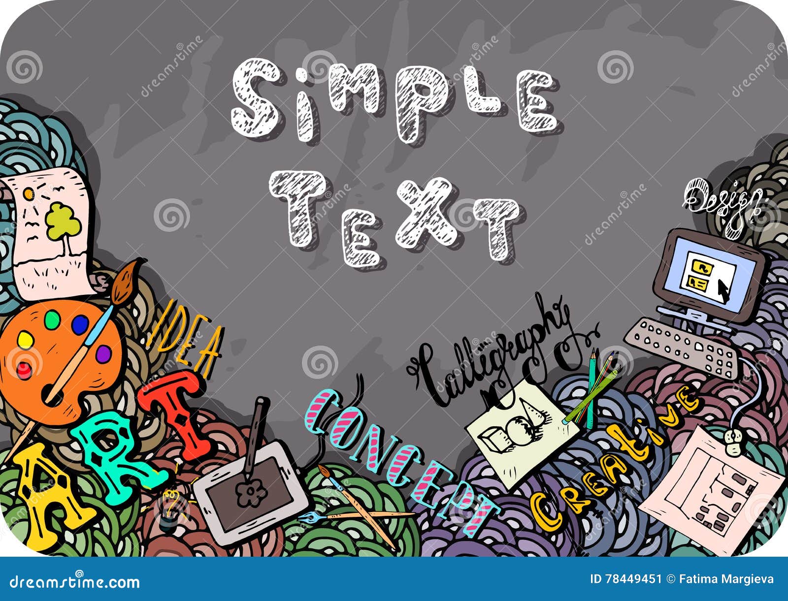 Hand Drawn Doodle, Corporate Identity for Design Studio Stock Vector ...
