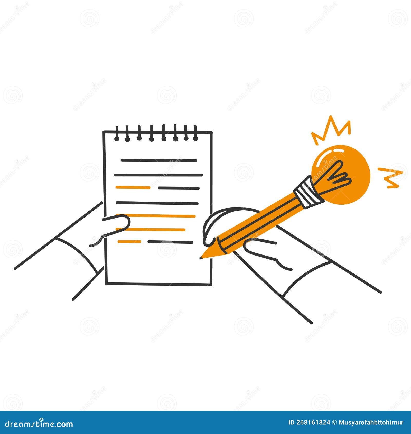 Hand Drawn Doodle Creative Writing and Storytelling Illustration ...