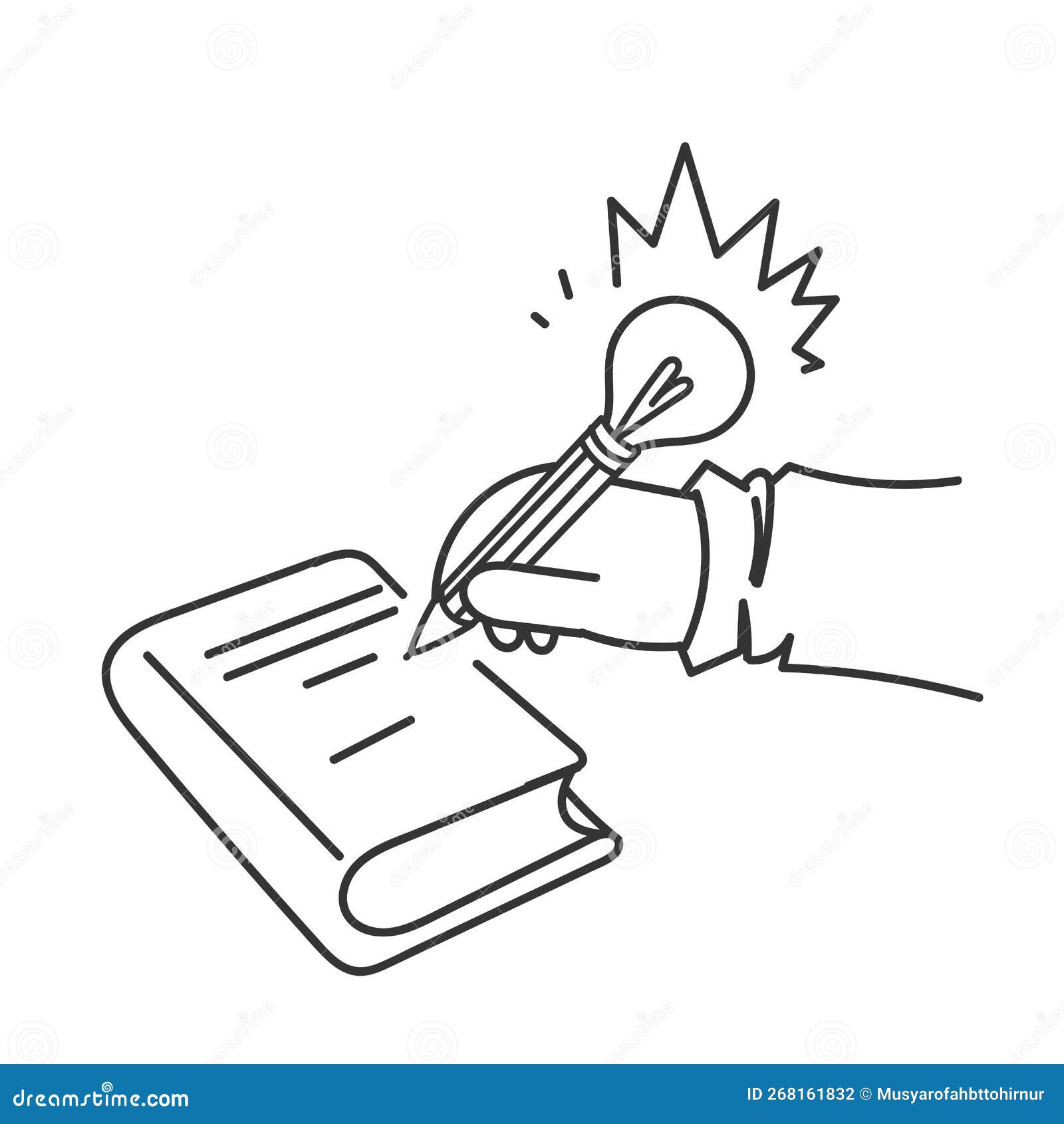 Hand Drawn Doodle Creative Writing and Storytelling Illustration ...