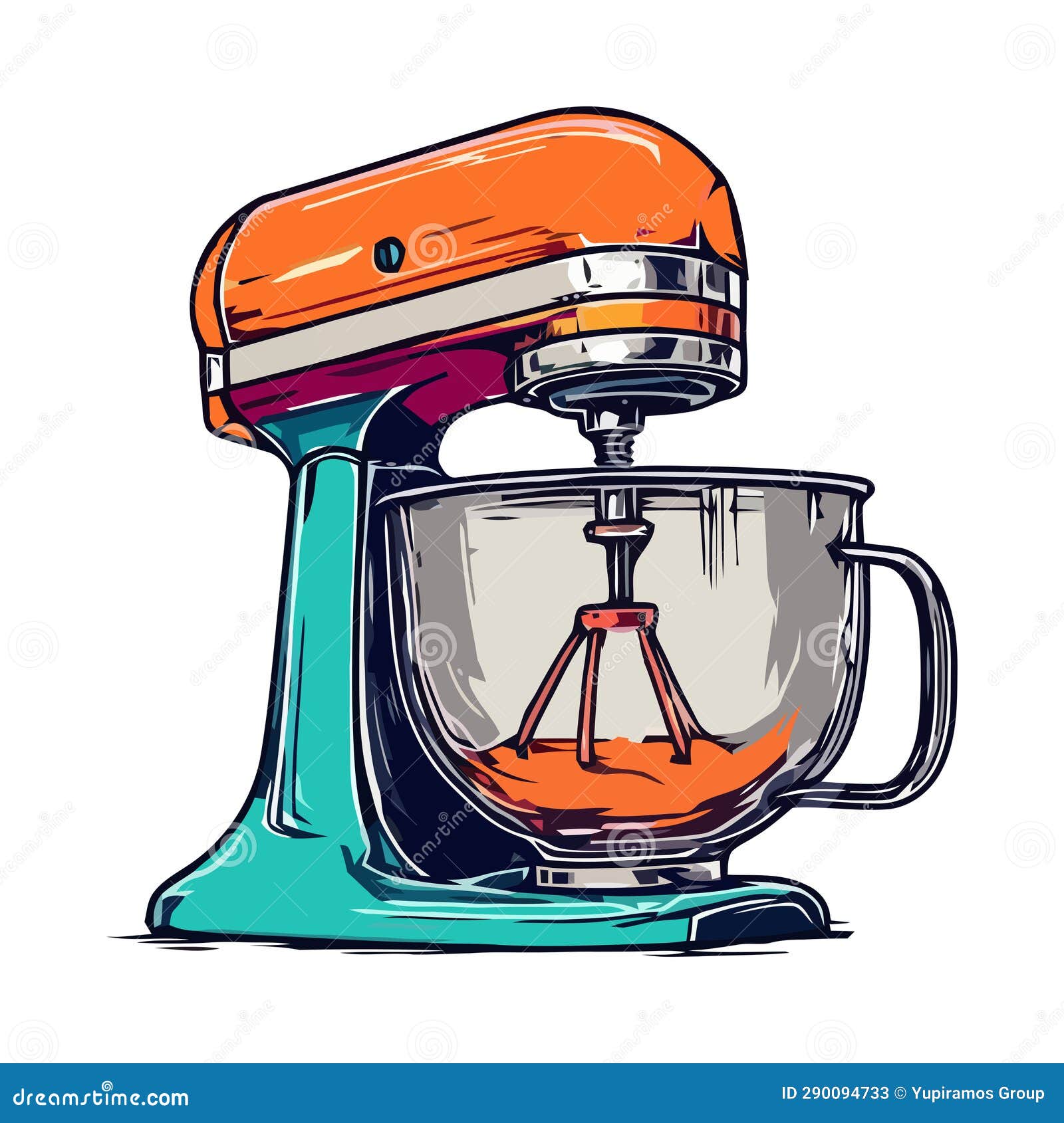 Hand Drawn Doodle of Electric Mixer in Kitchen Stock Illustration ...
