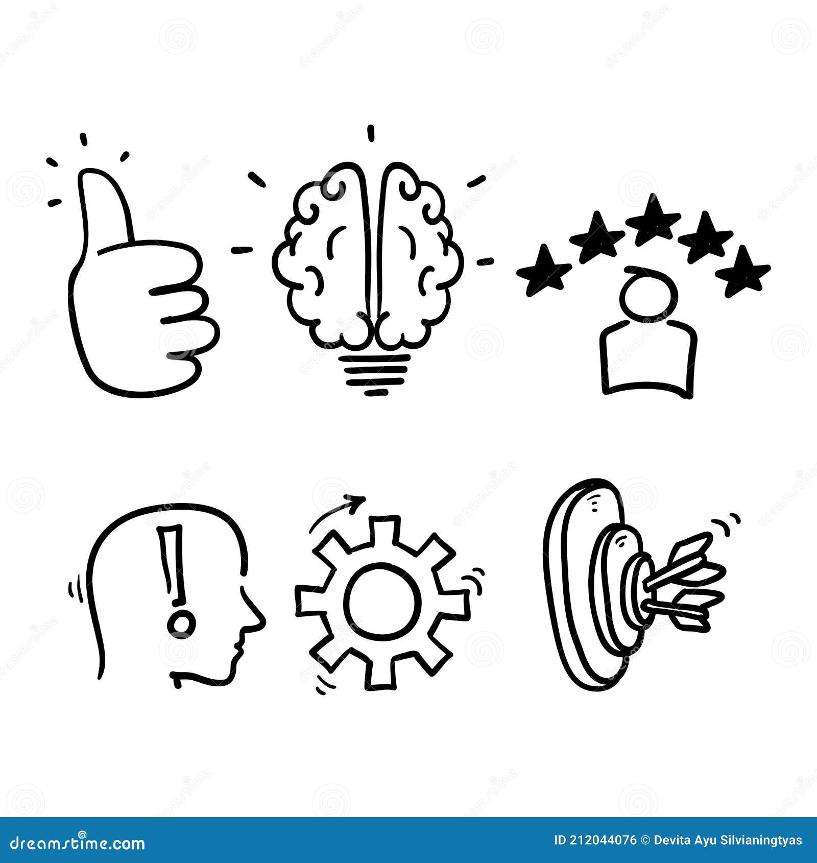 Hand Drawn Doodle Element Symbol for Competence, Skills and Knowledge ...
