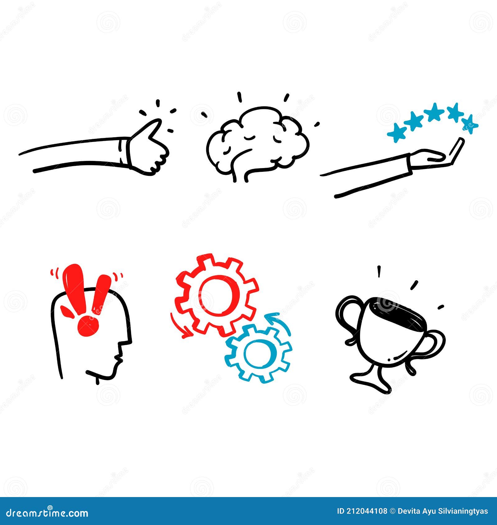 Hand Drawn Doodle Element Symbol for Competence, Skills and Knowledge ...