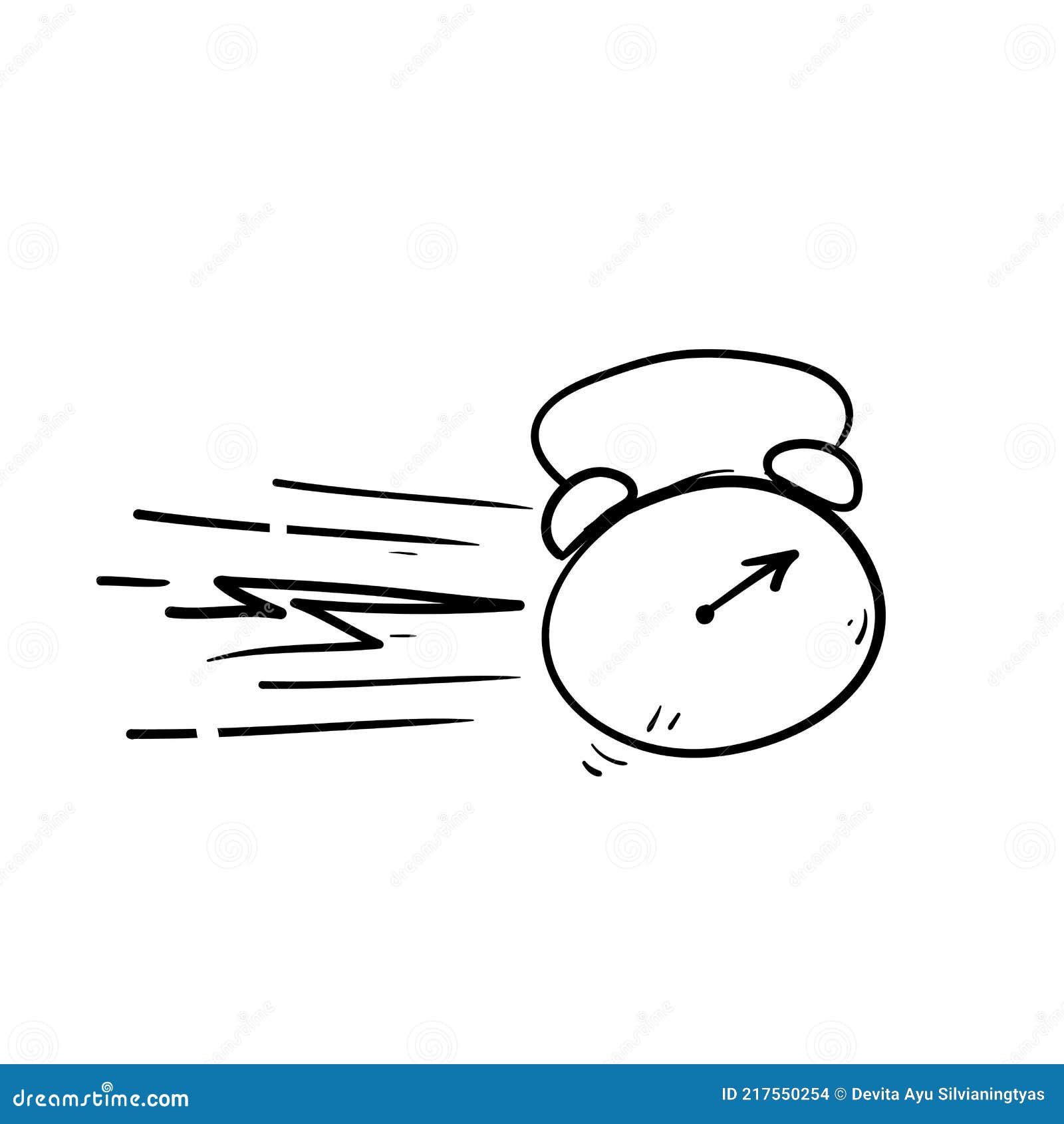 Hand Drawn Doodle Fast Time Symbol Illustration Vector Isolated Stock ...