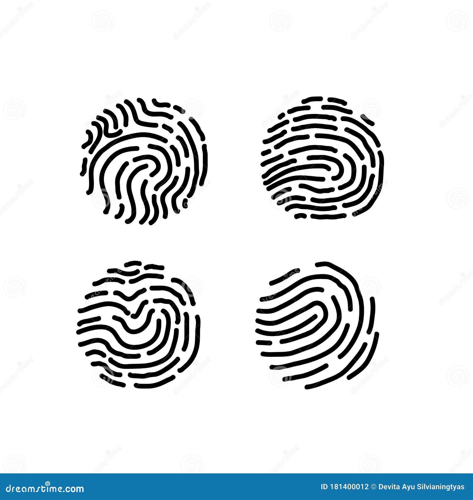 Hand Drawn Doodle Fingerprint Illustration Vector with Doodle Style ...