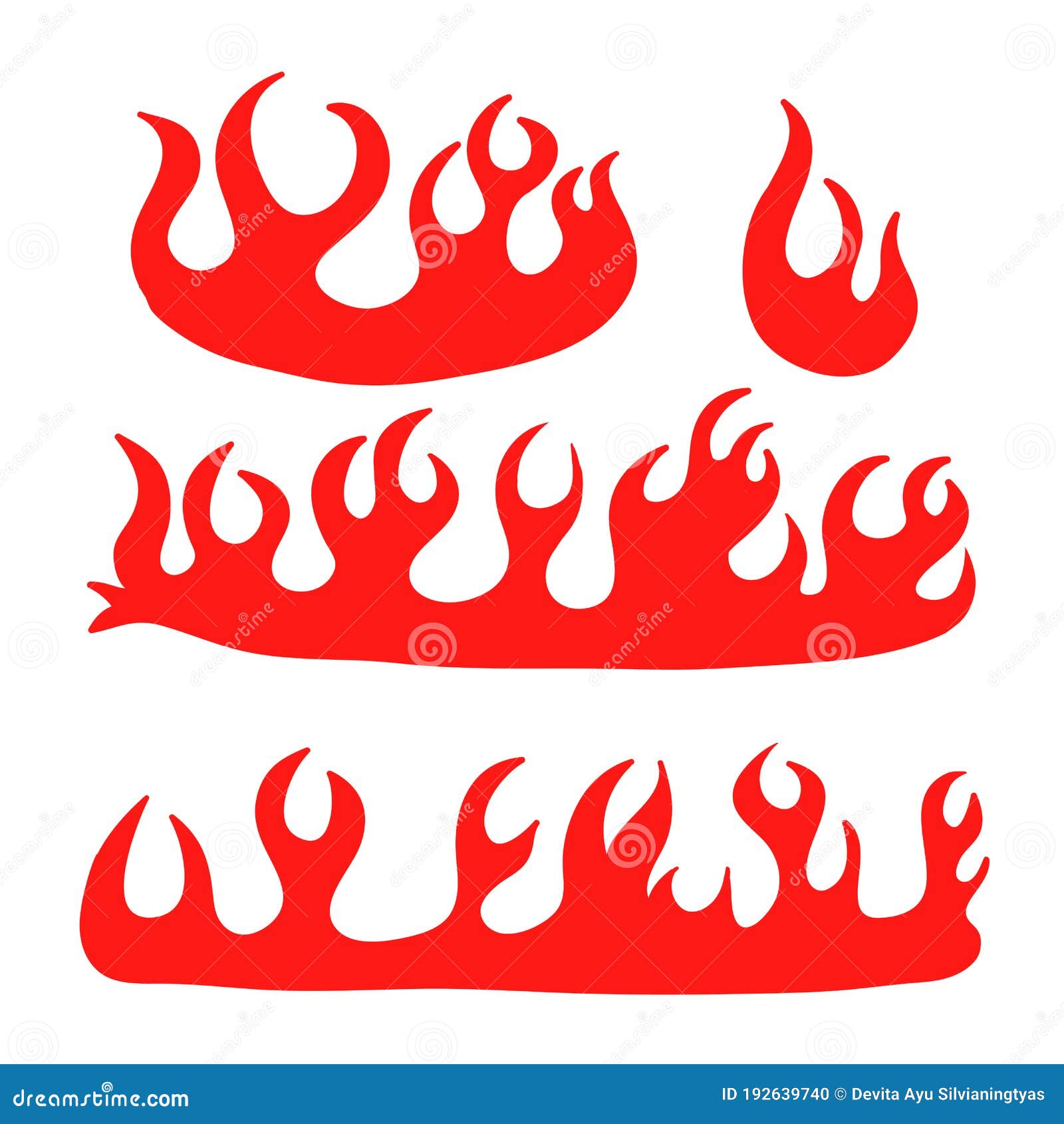 Hand Drawn Doodle Flame Fire Icon Illustration Vector Stock Vector ...