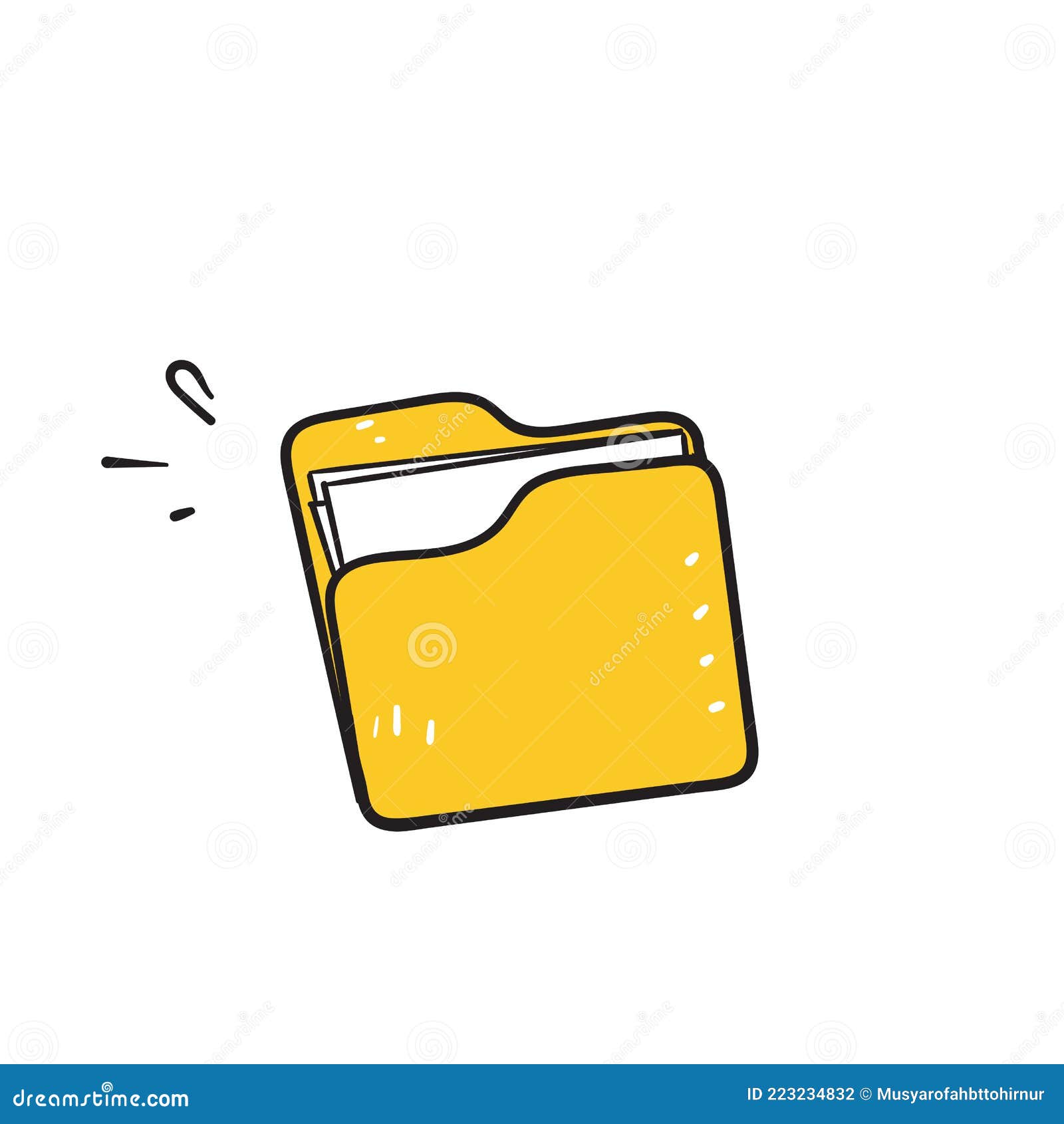 Hand Drawn Doodle Folder Icon Illustration Vector Stock Vector ...