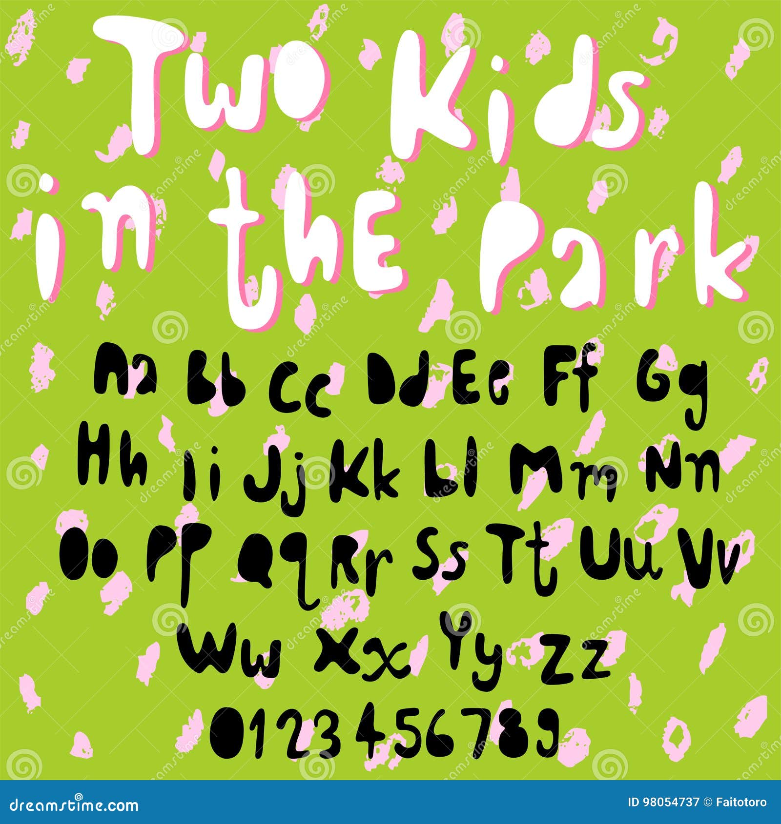 Hand drawn doodle font set stock vector. Illustration of drop - 98054737