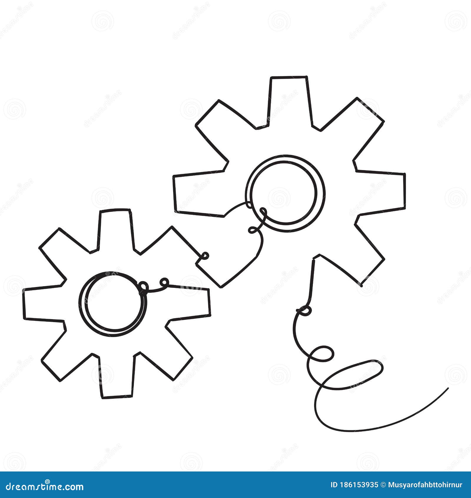 Hand Drawn Line Cog Stock Illustrations – 232 Hand Drawn Line Cog Stock ...