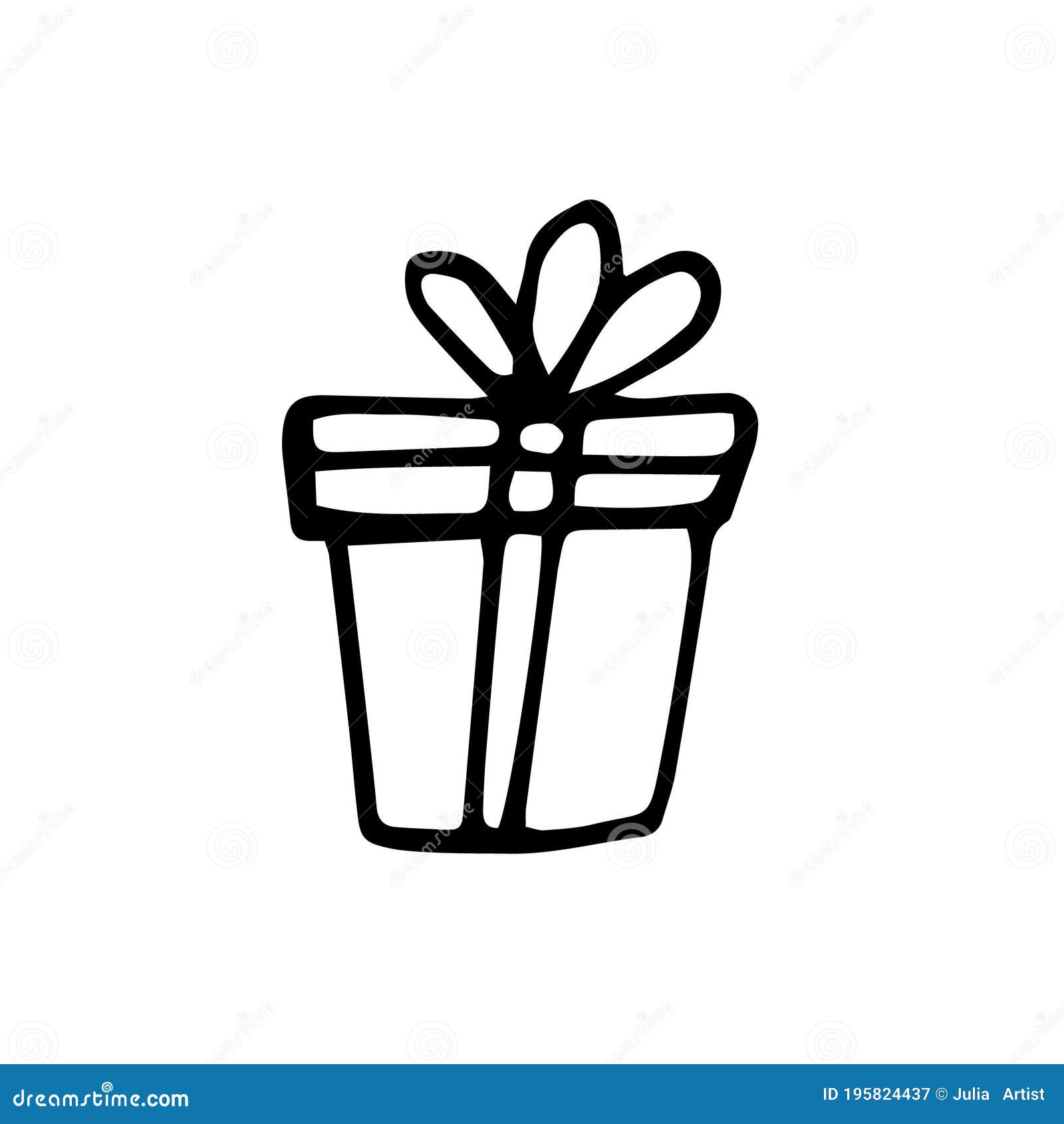 Hand drawn doodle gift set stock vector. Illustration of retro - 195824437