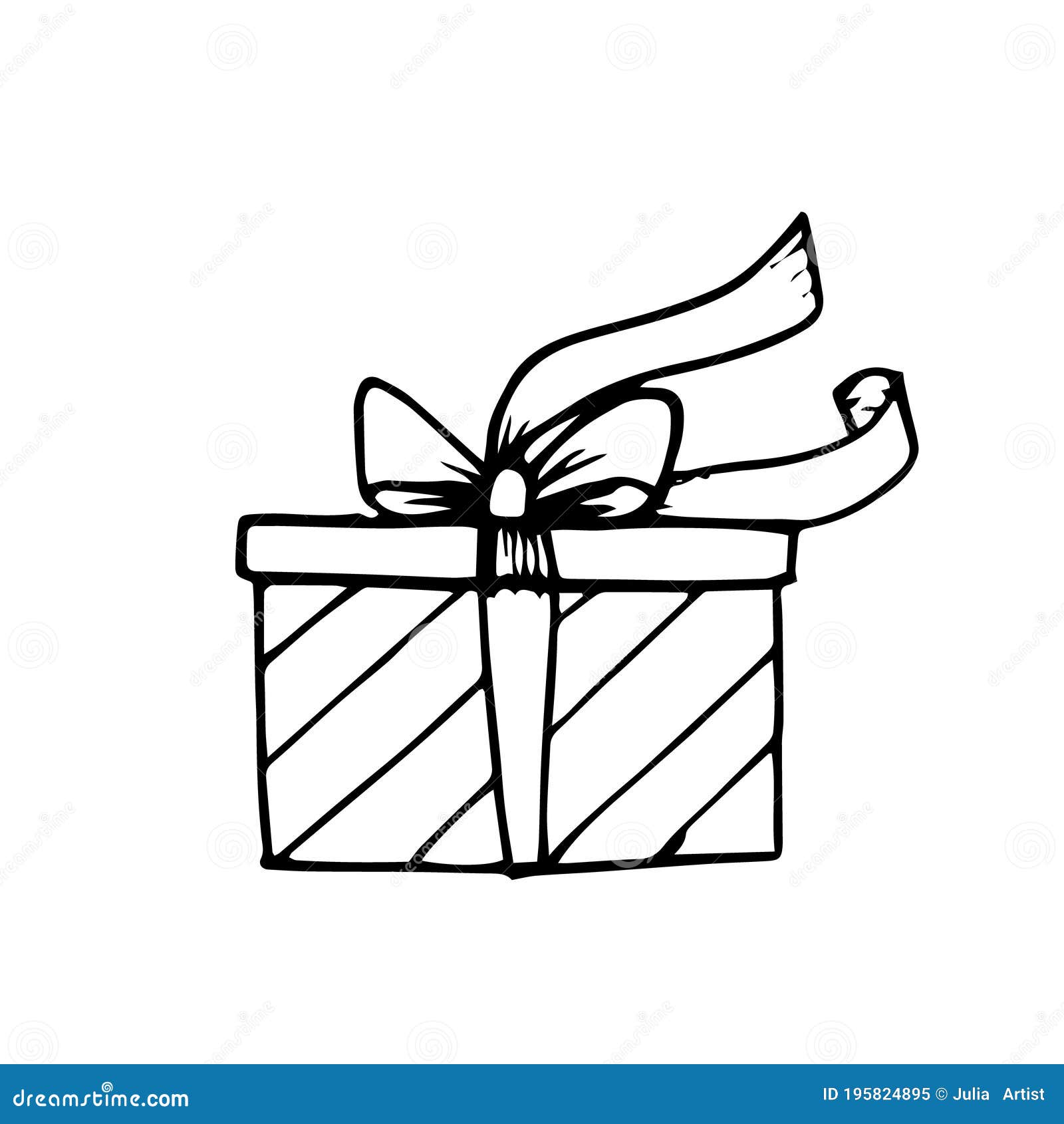 Hand drawn doodle gift set stock vector. Illustration of doodle - 195824895