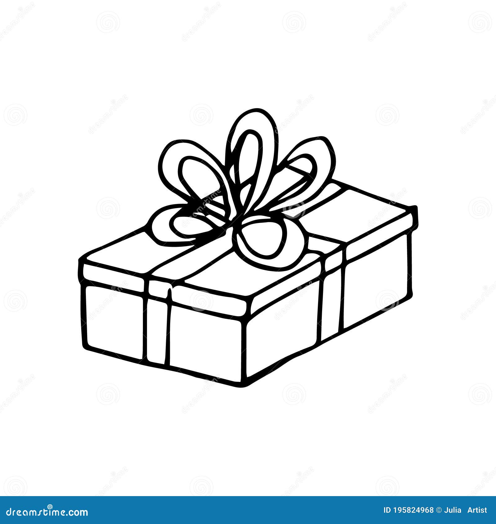 Hand drawn doodle gift set stock vector. Illustration of happy - 195824968