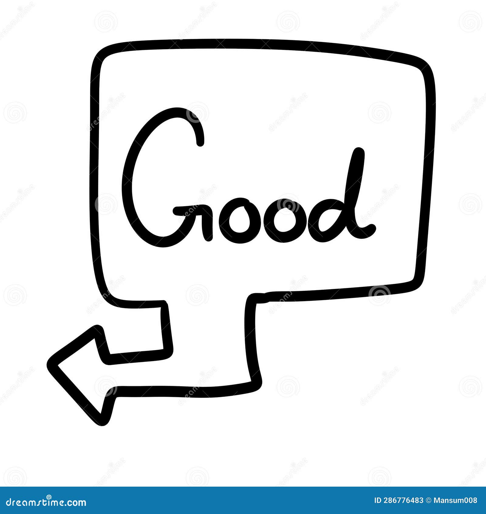 Hand Drawn Doodle Good Illustration Stock Illustration - Illustration ...