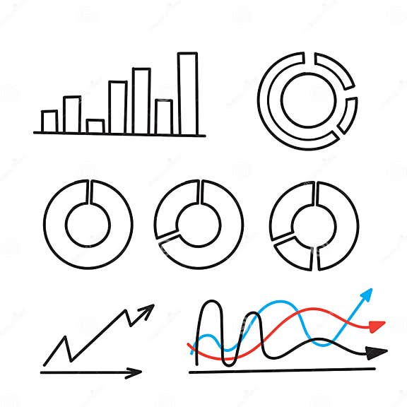Hand Drawn Doodle Graph Chart Illustration Vector Isolated Stock Vector ...