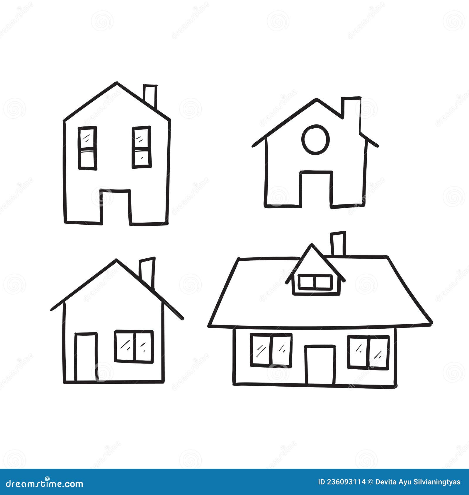 Hand Drawn Doodle Home Icon Illustration Vector Isolated Stock Vector ...