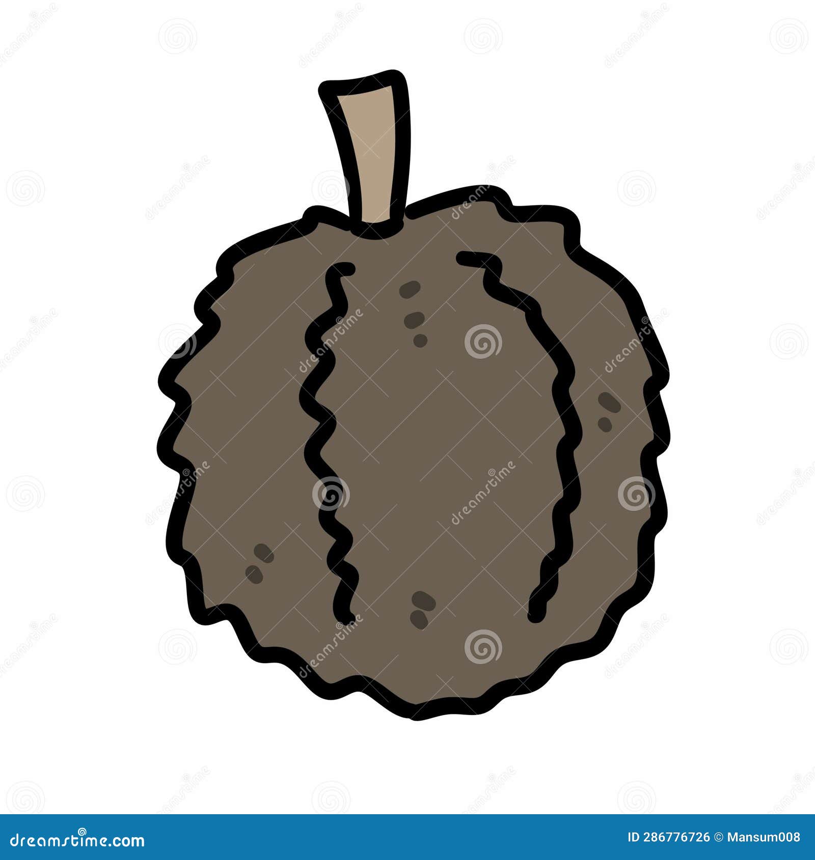 Hand Drawn Doodle Illustration of a Durian Stock Illustration ...