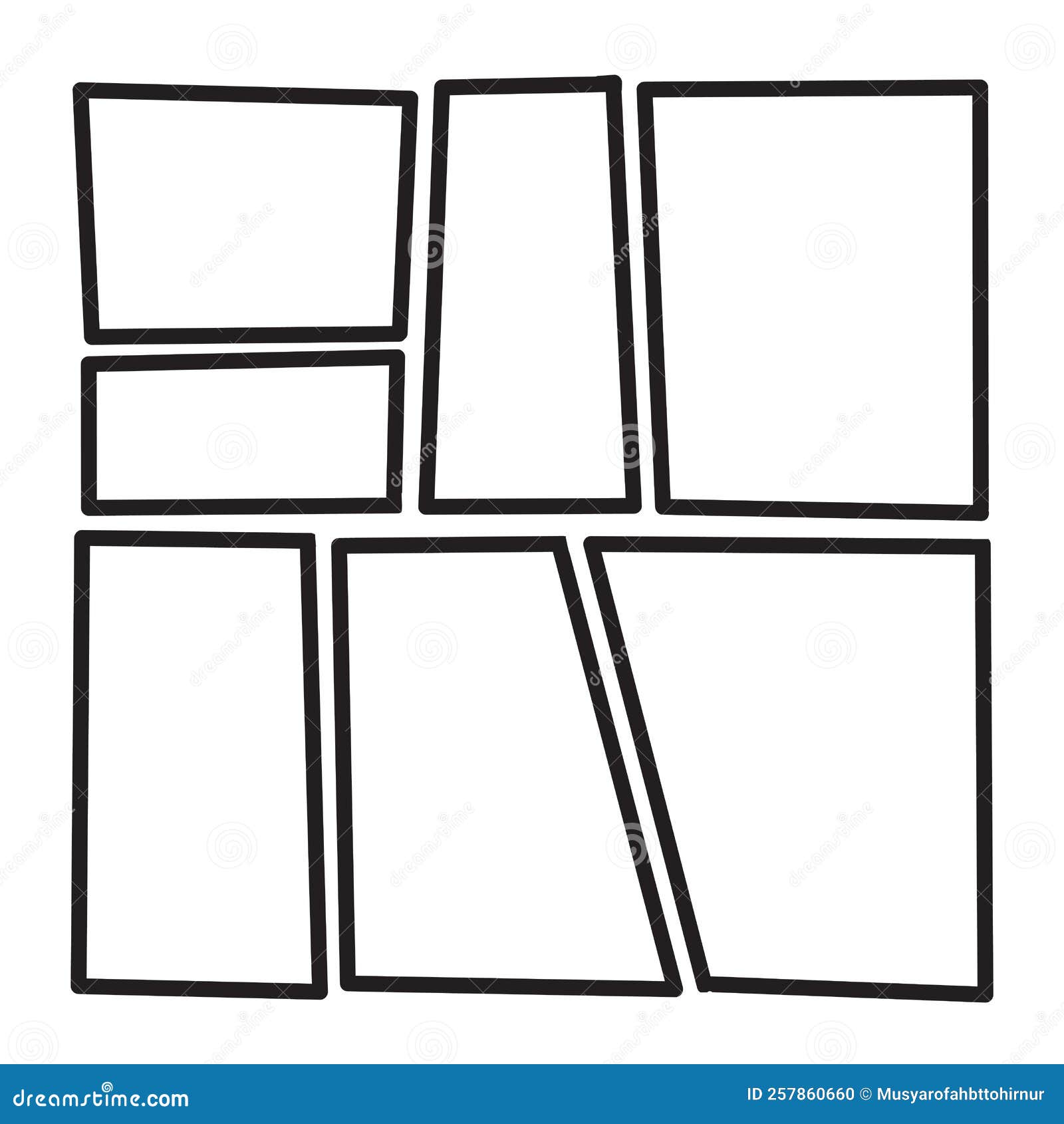 Hand Drawn Doodle Japanese Comic Manga Frame Illustration Vector Stock ...