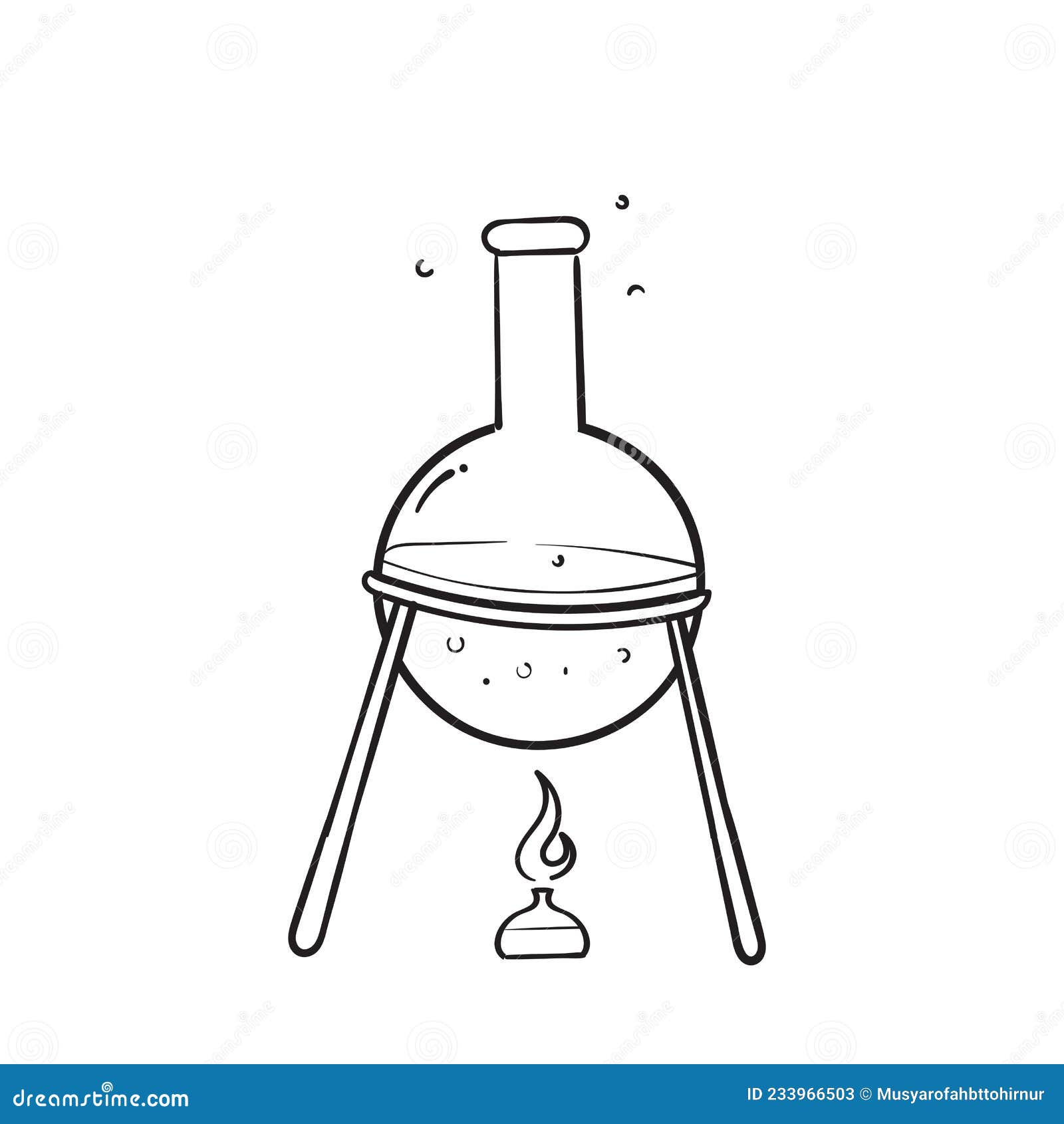 Hand Drawn Doodle Laboratory Equipment Illustration Vector Isolated ...