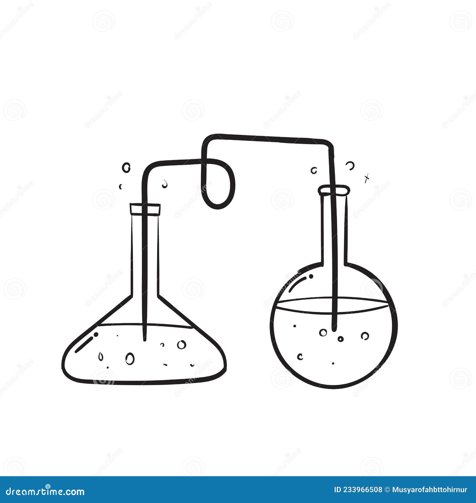 Hand Drawn Doodle Laboratory Equipment Illustration Vector Isolated ...